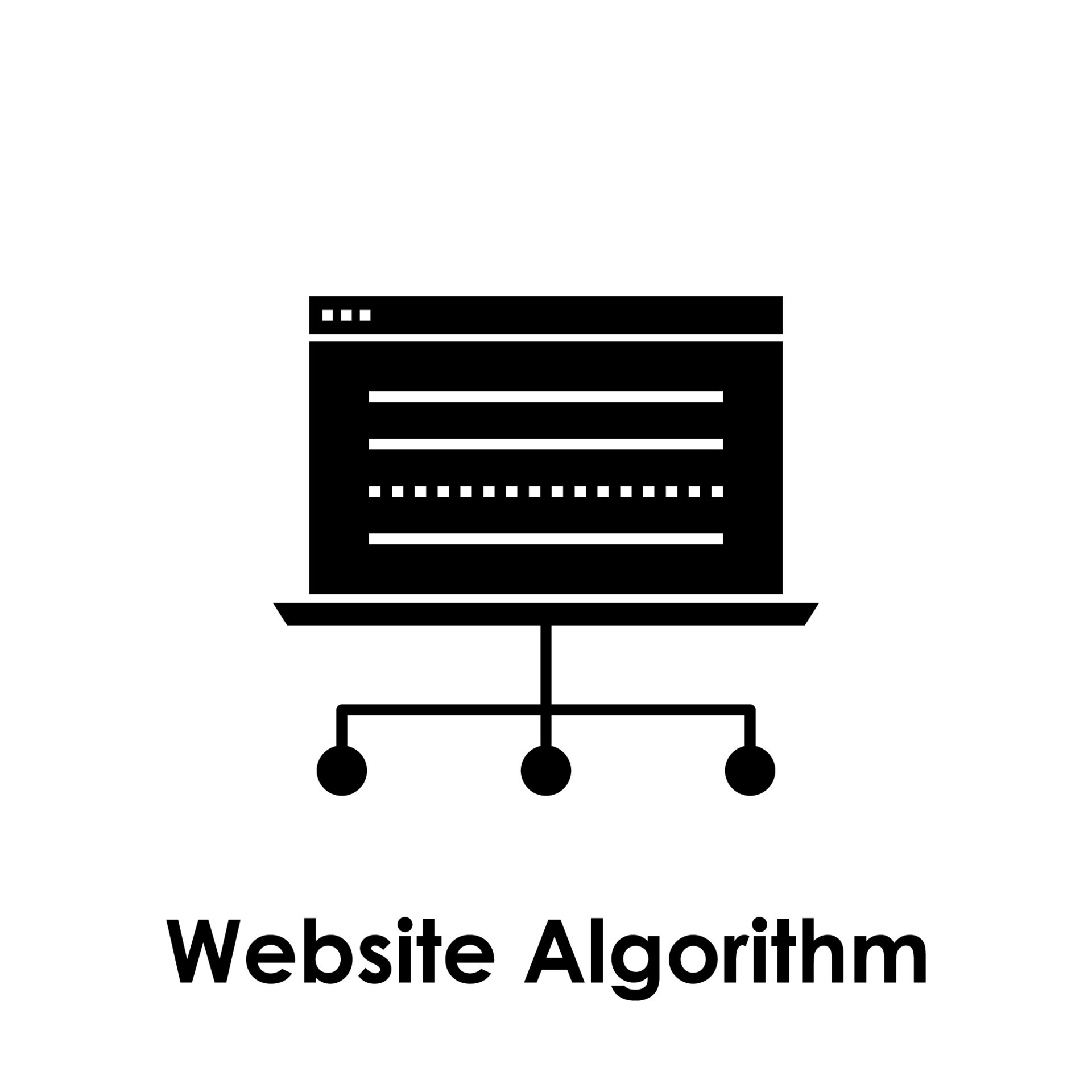 web browser, laptop, website algorithm vector icon illustration ...