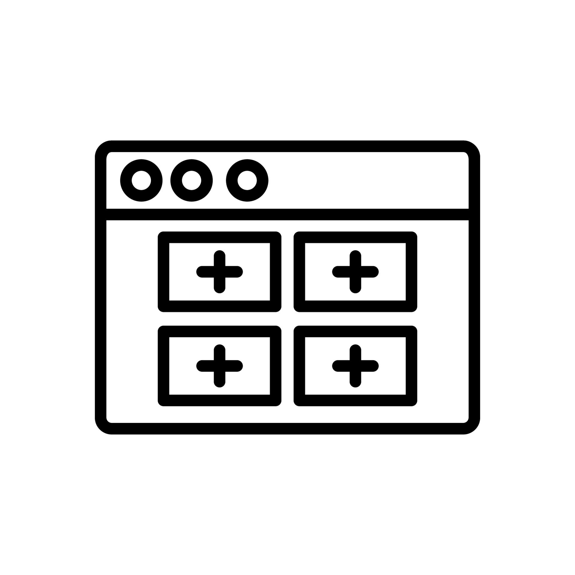 Browser Web Site Interface Vector Icon Illustration 23038439 Vector