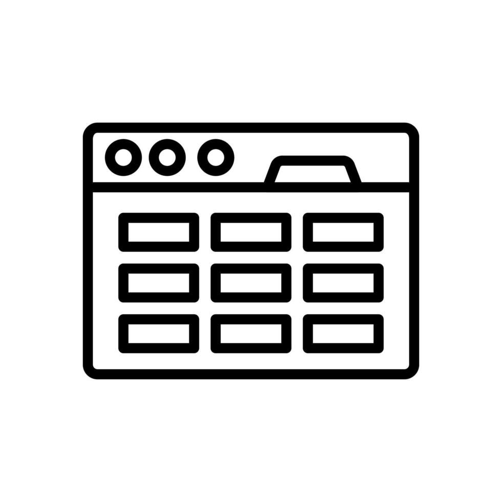 Browser, web site, interface vector icon illustration 23039591 Vector ...