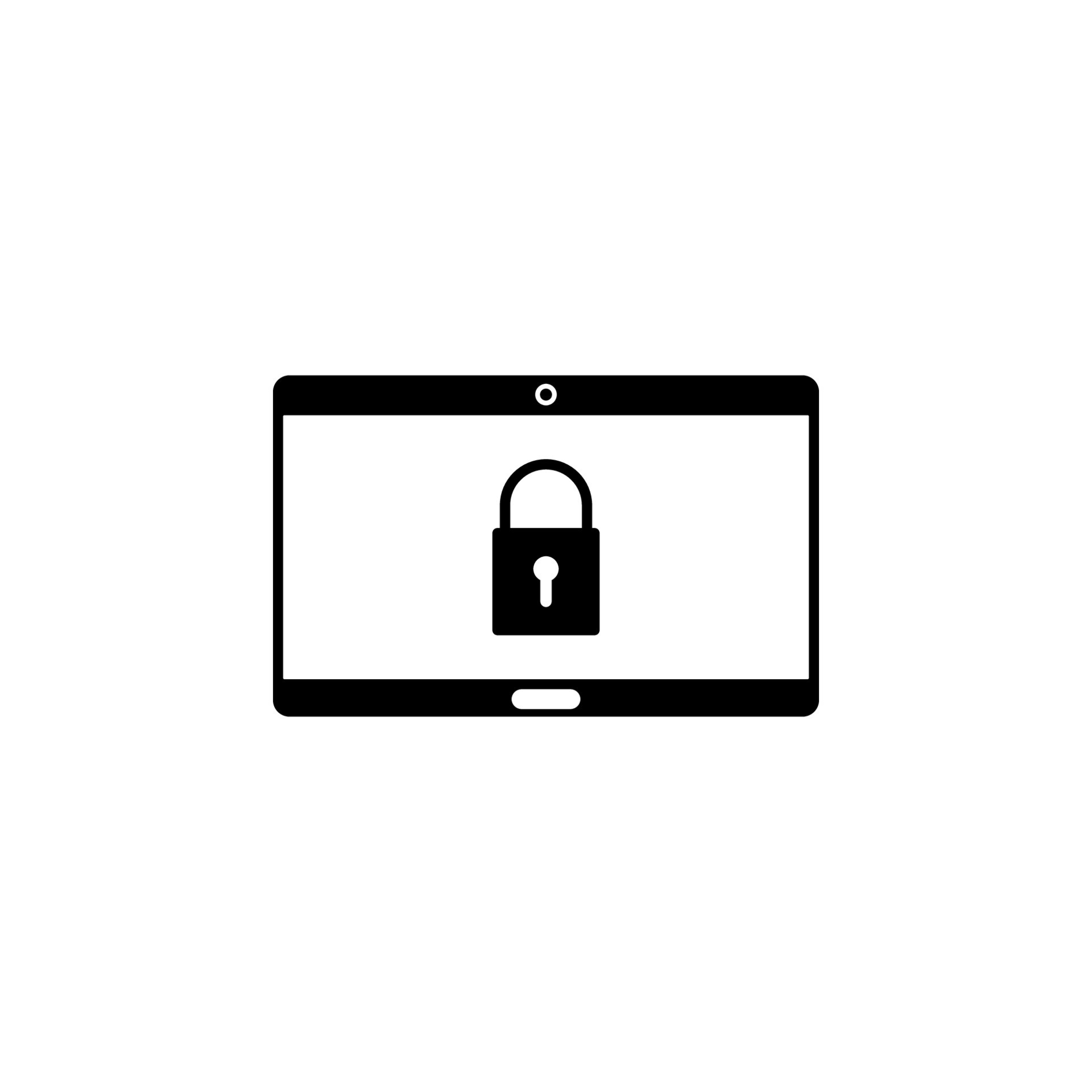 laptop lock vector icon illustration 23040784 Vector Art at Vecteezy