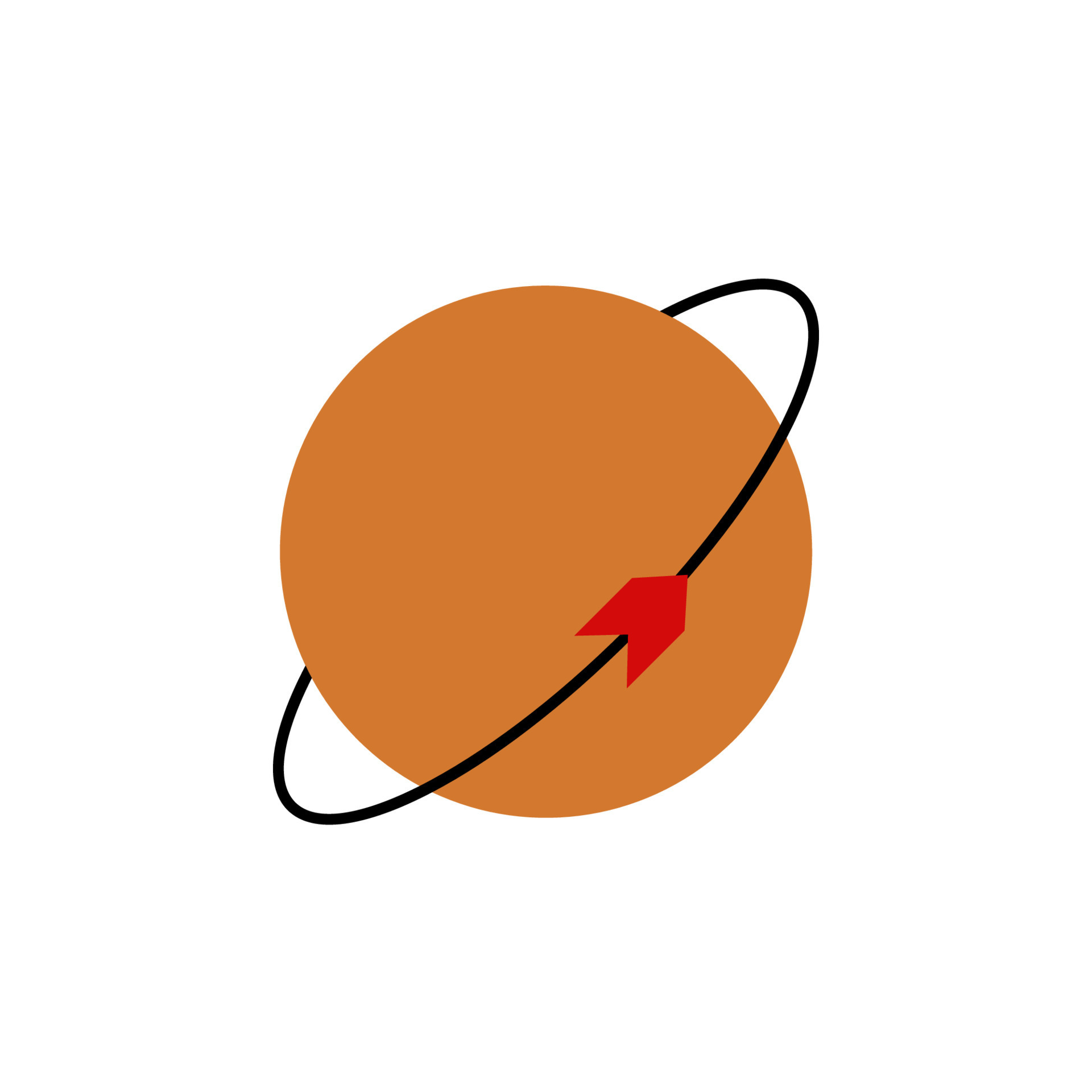 planet with a companion colored vector icon illustration 23041595 ...