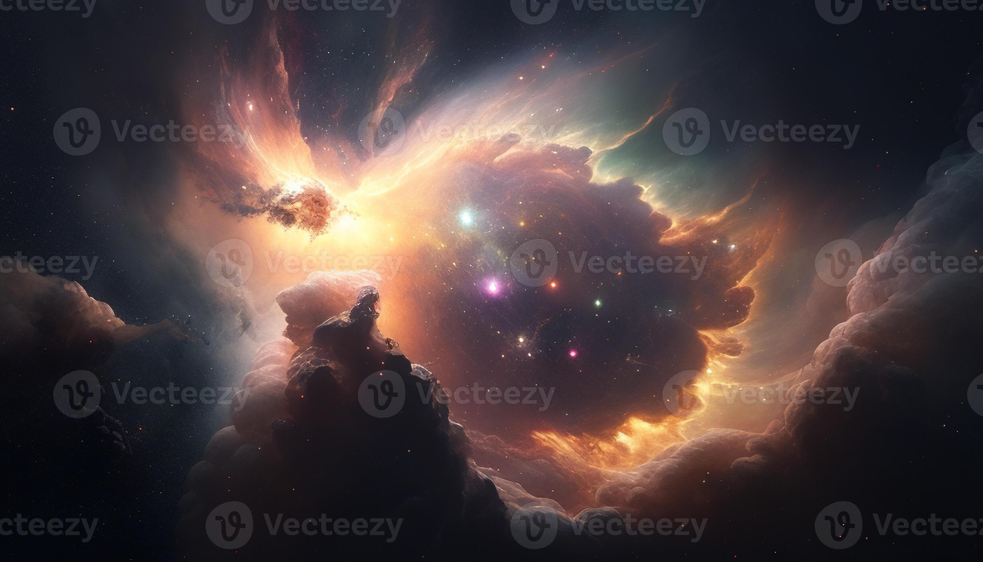 nebulae gas and dust, digital art illustration, 23042774 Stock Photo at Vecteezy