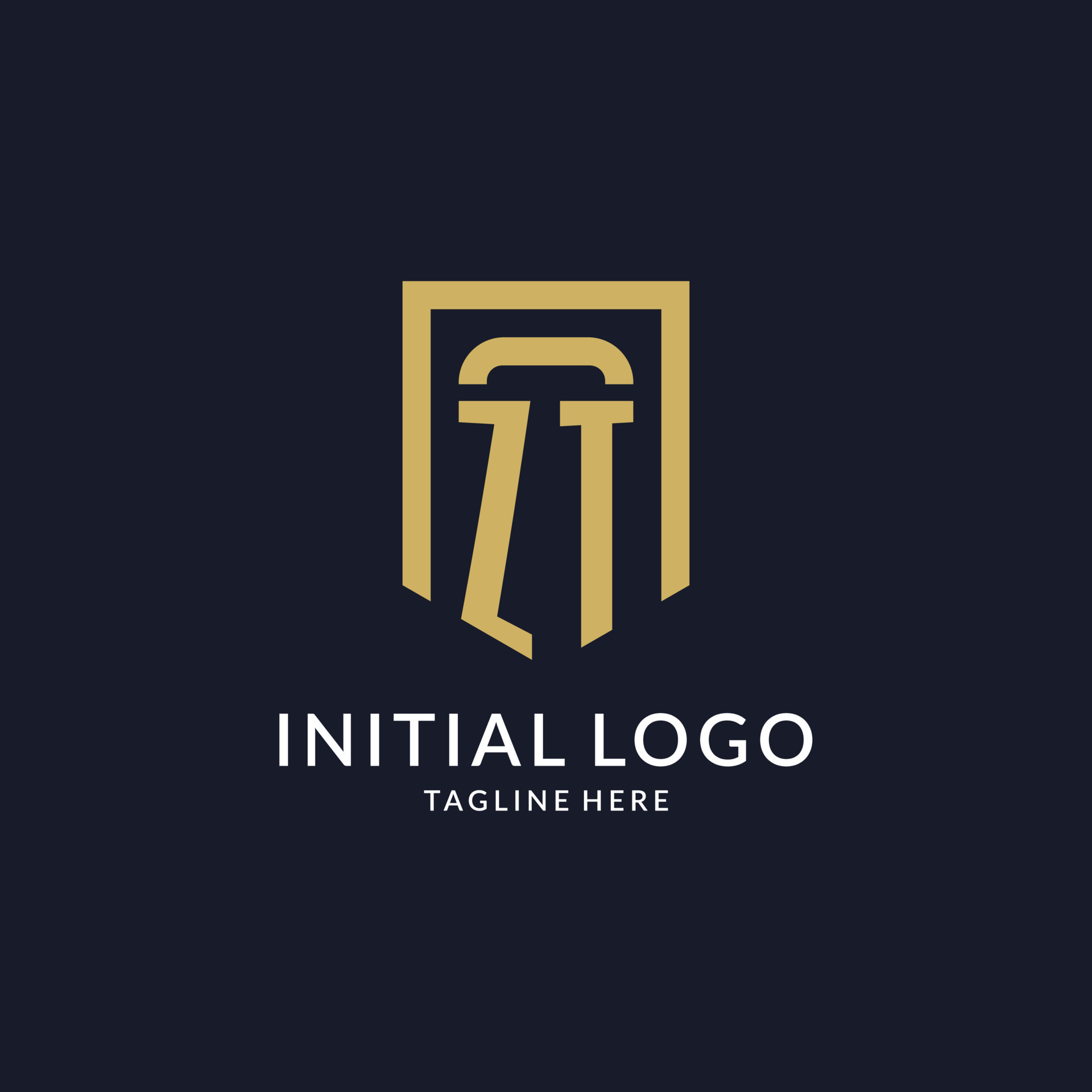 ZT logo initial with geometric shield shape design style 23053295 ... ZT logo initial with geometric shield shape design style 23053295 ...