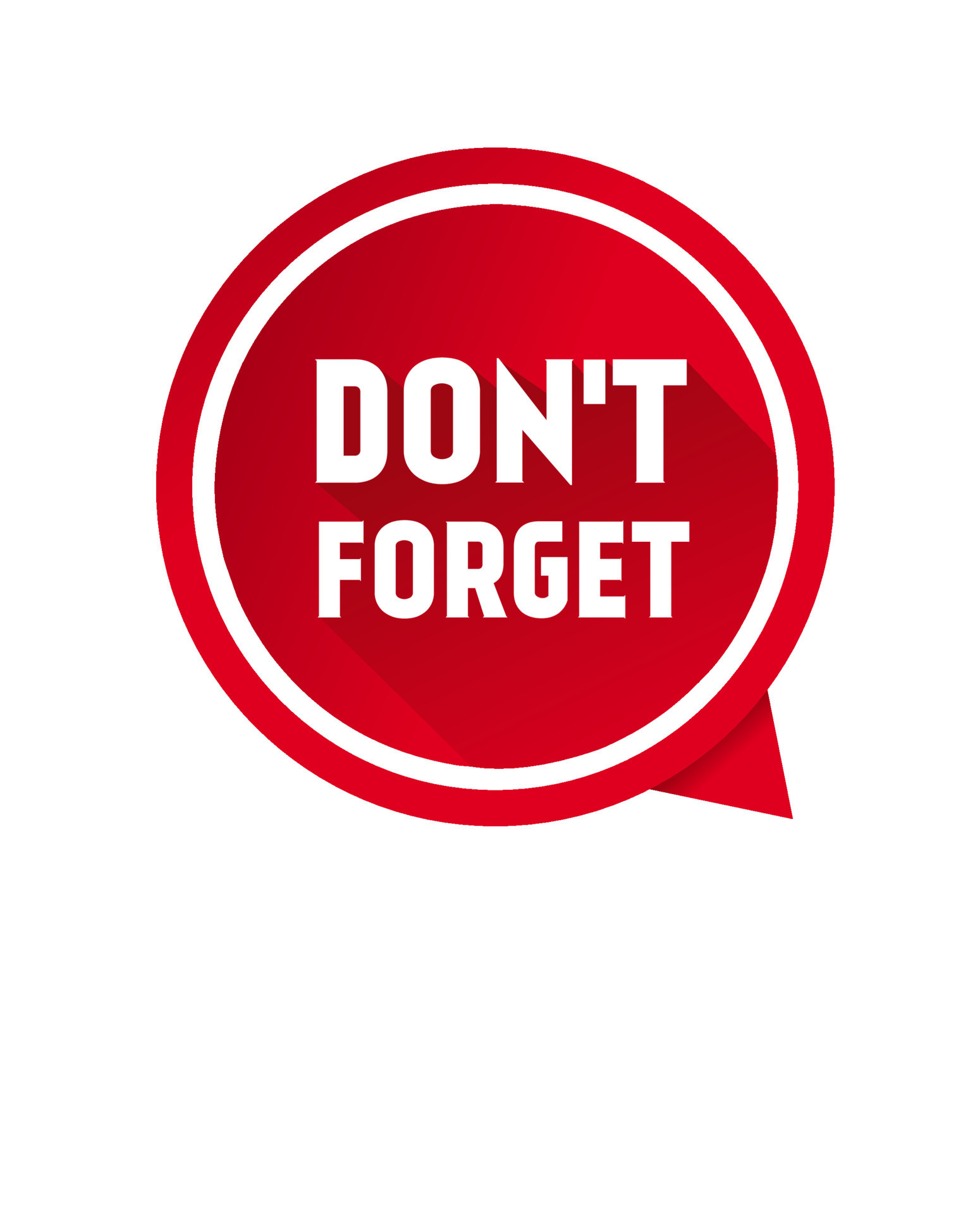 Dont forget speech bubble icon design for banner template. Modern vector. 23053318 Vector Art at ...