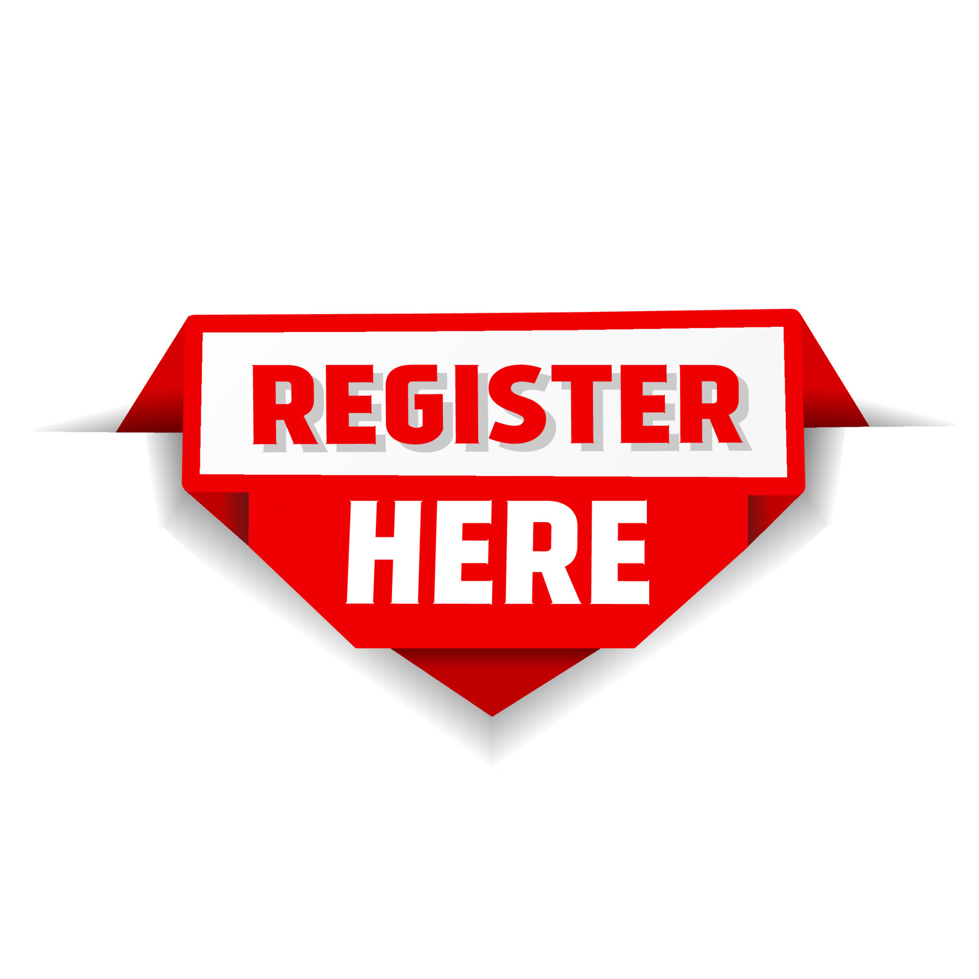 Register here banner flat style. Web element. Vector illustration ... Register here banner flat style. Web element. Vector illustration ...