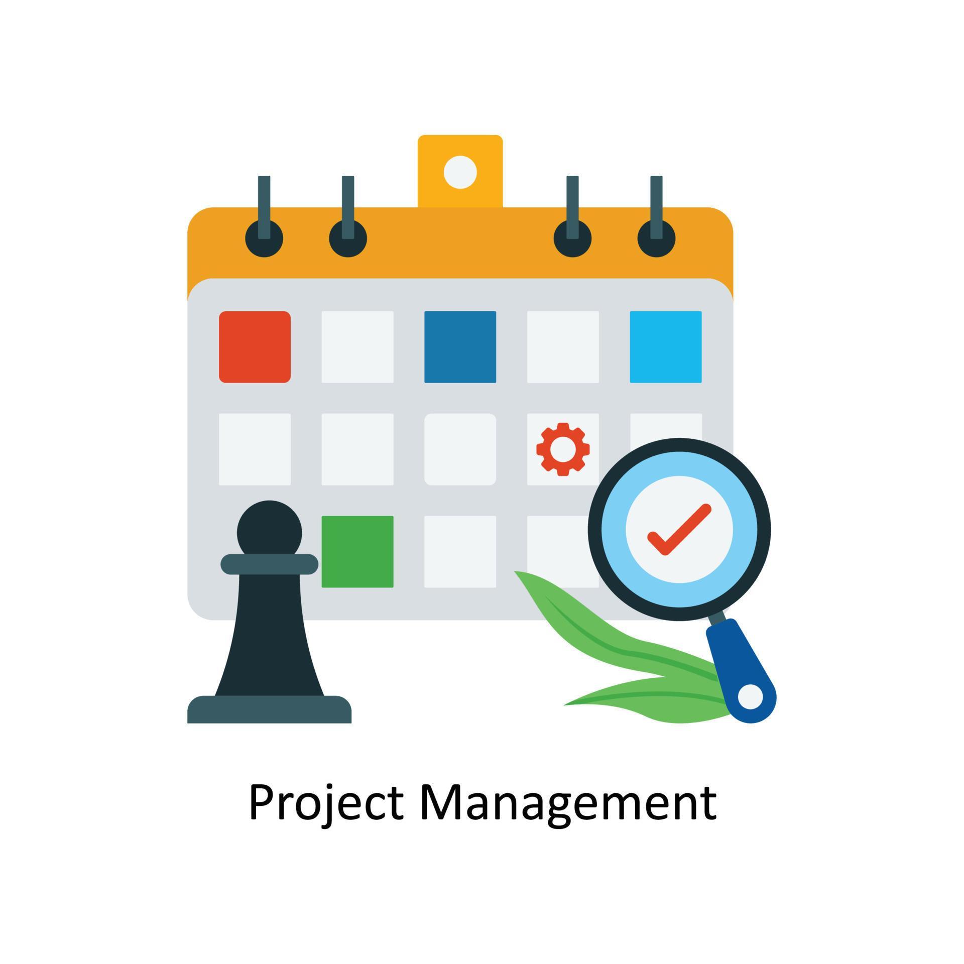 Project Management Vector Flat Icons. Simple stock illustration stock ...