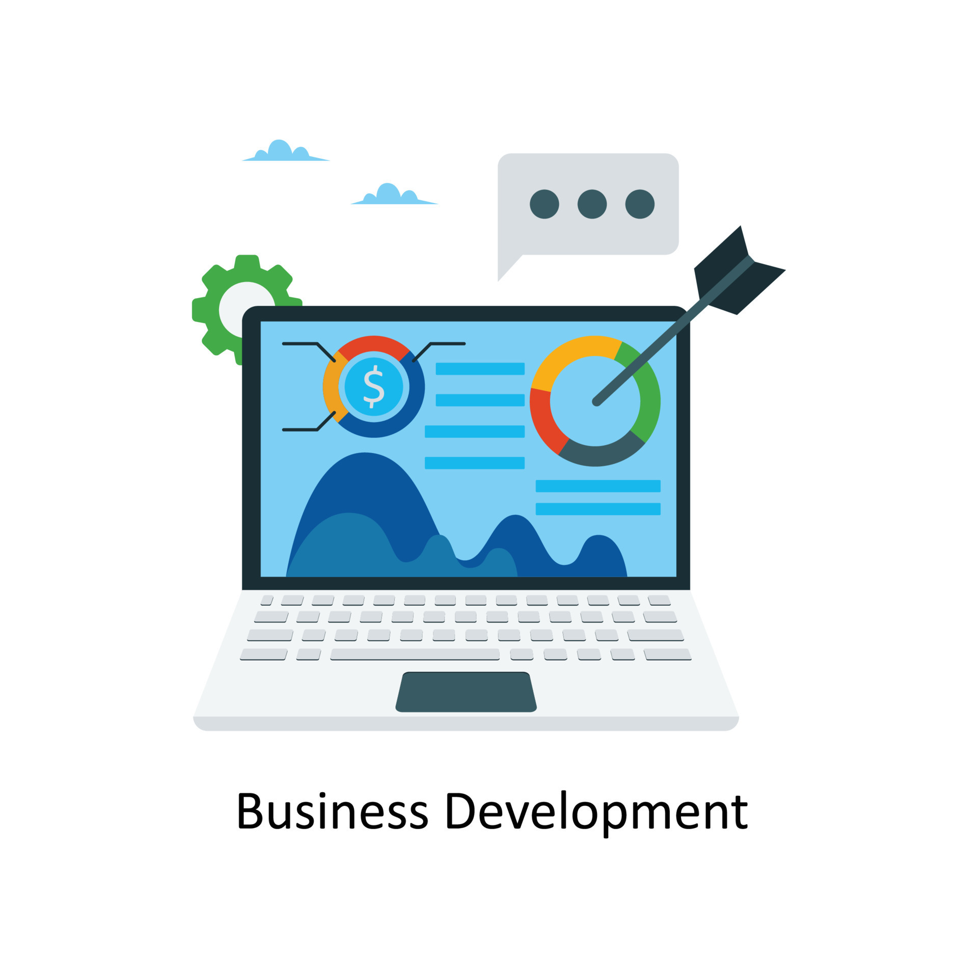 Business Development Vector Flat Icons. Simple stock illustration stock ...