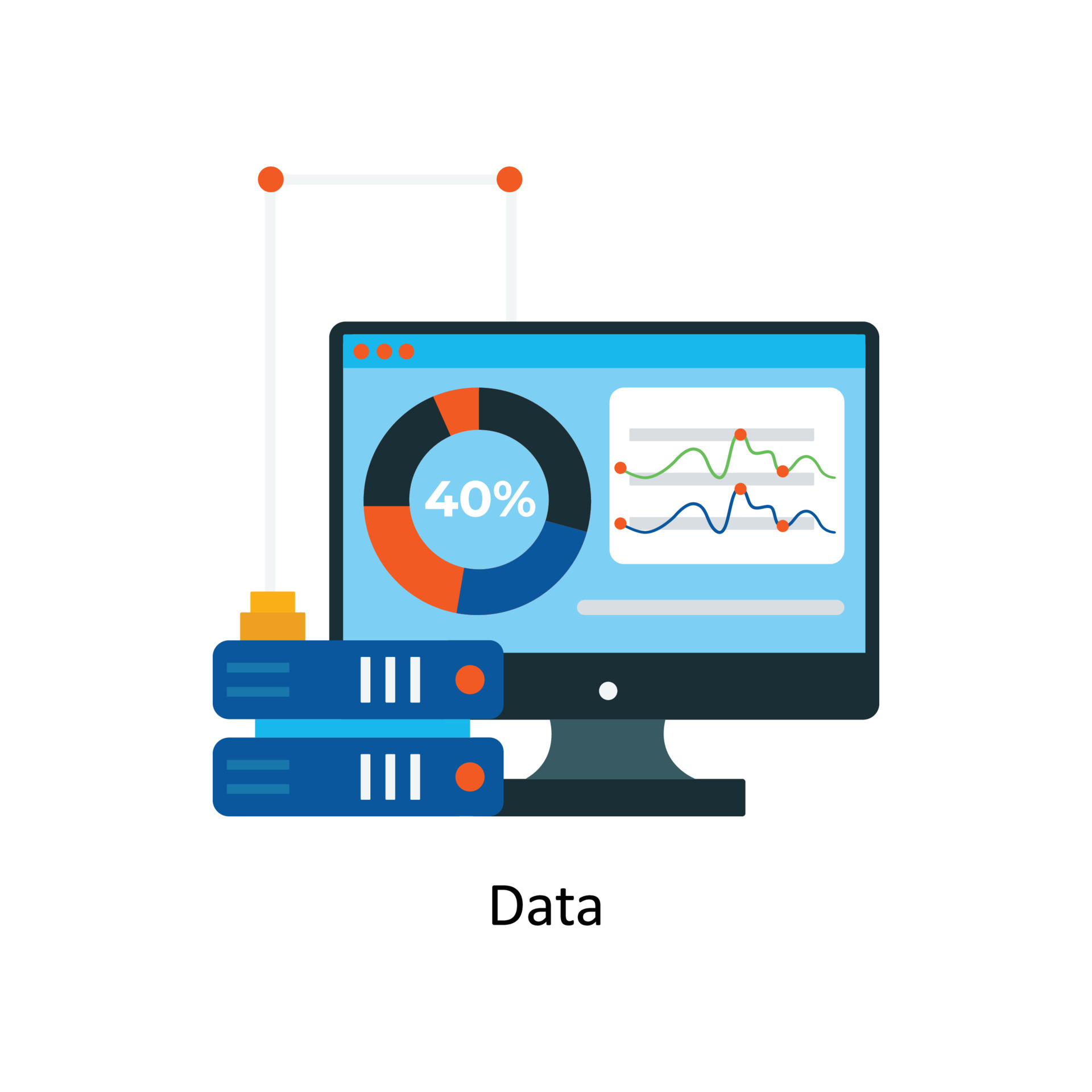 Data Vector Flat Icons. Simple stock illustration stock 23055186 Vector ...