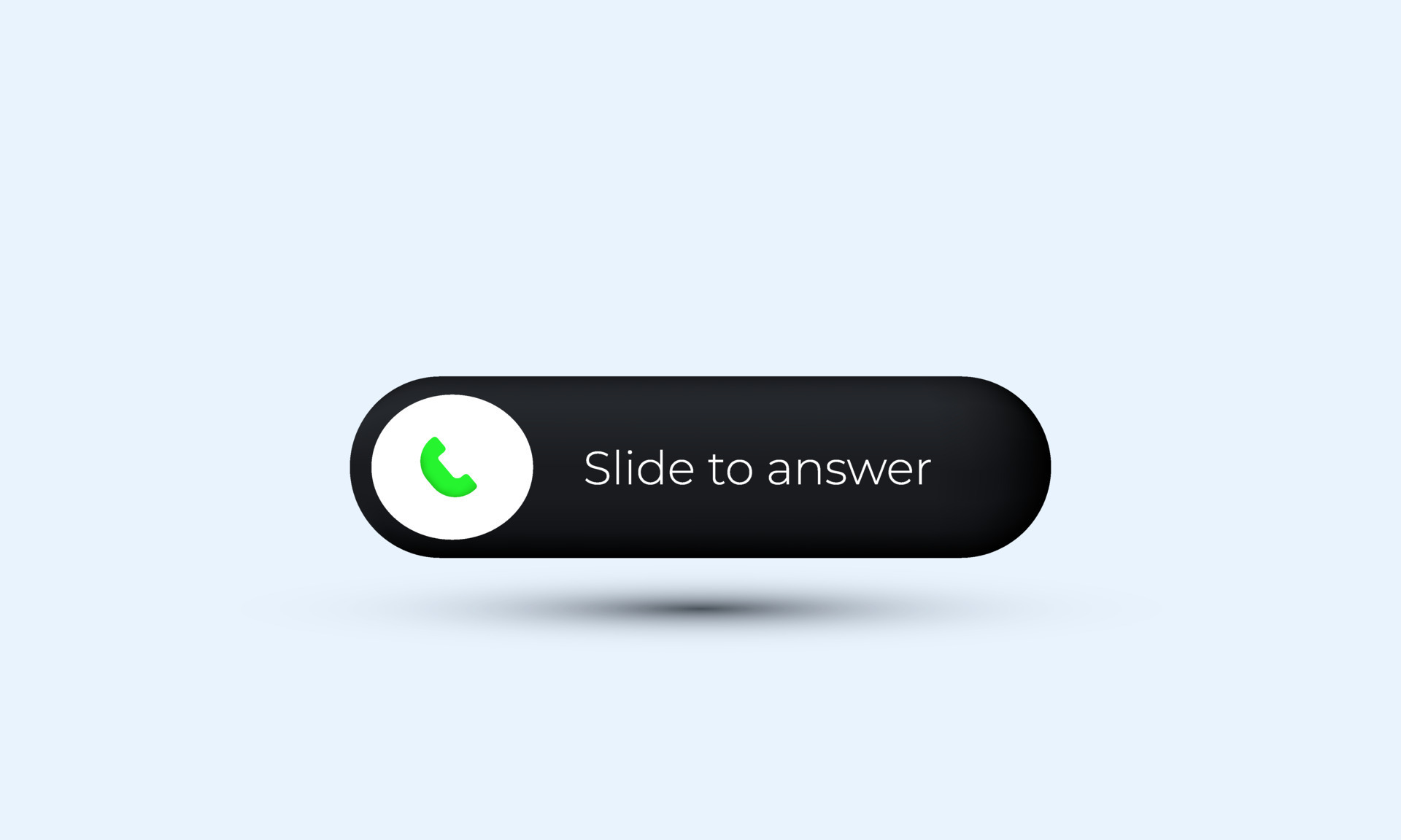 3d realistic cartoon illustration phone incoming call screen slide icon trendy modern style ...
