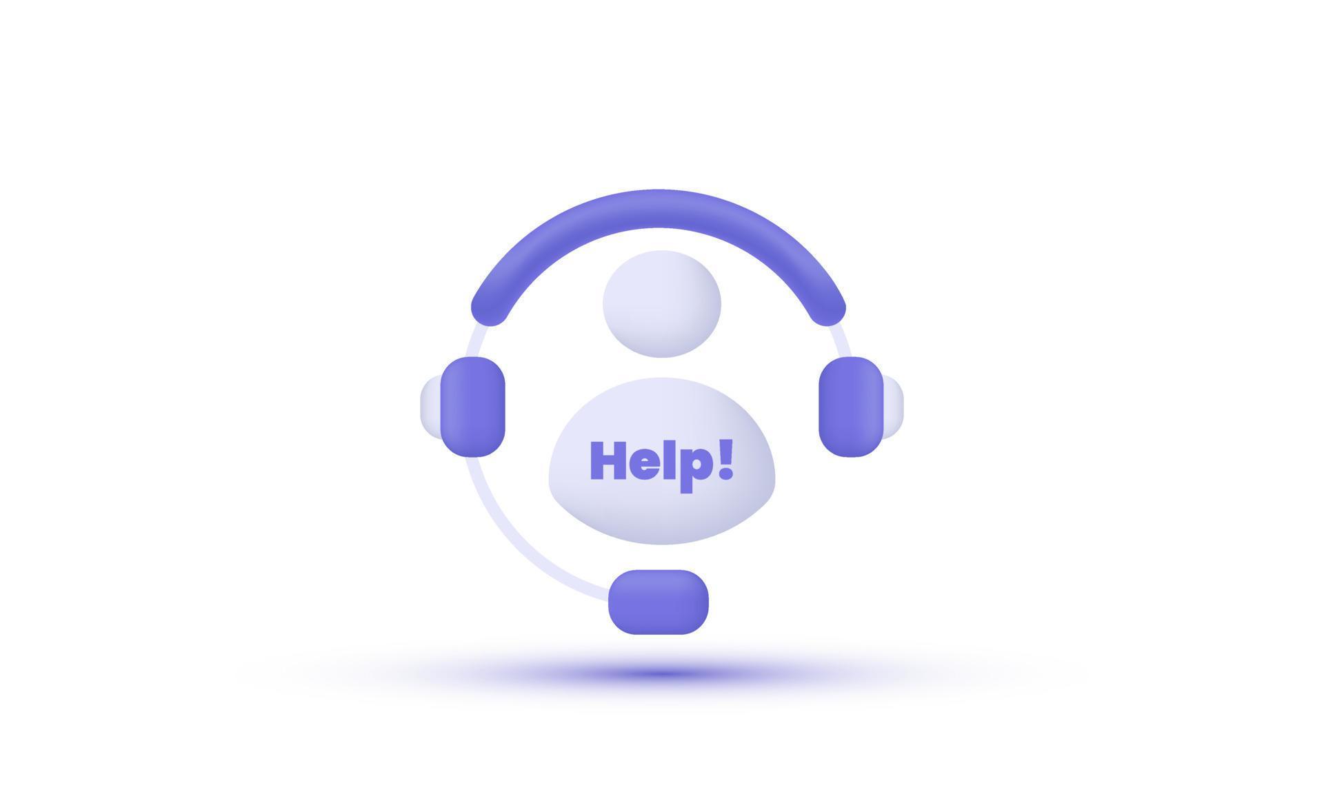 3d Realistic Cartoon Illustration Icon Online Support Chatbot Trendy Modern Style Object Symbols