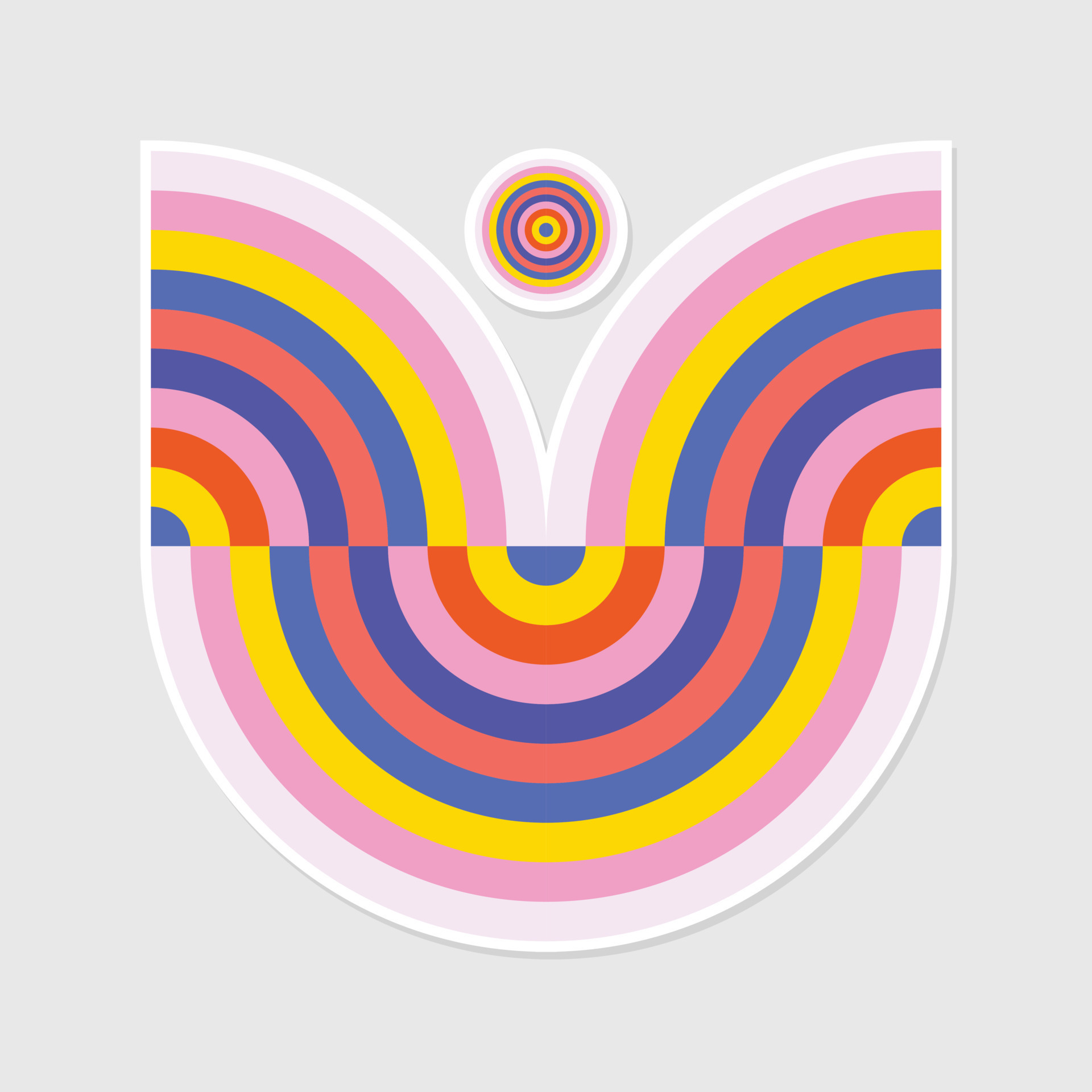 Modern colorful rainbow wall art vector illustration 23059933 Vector ...