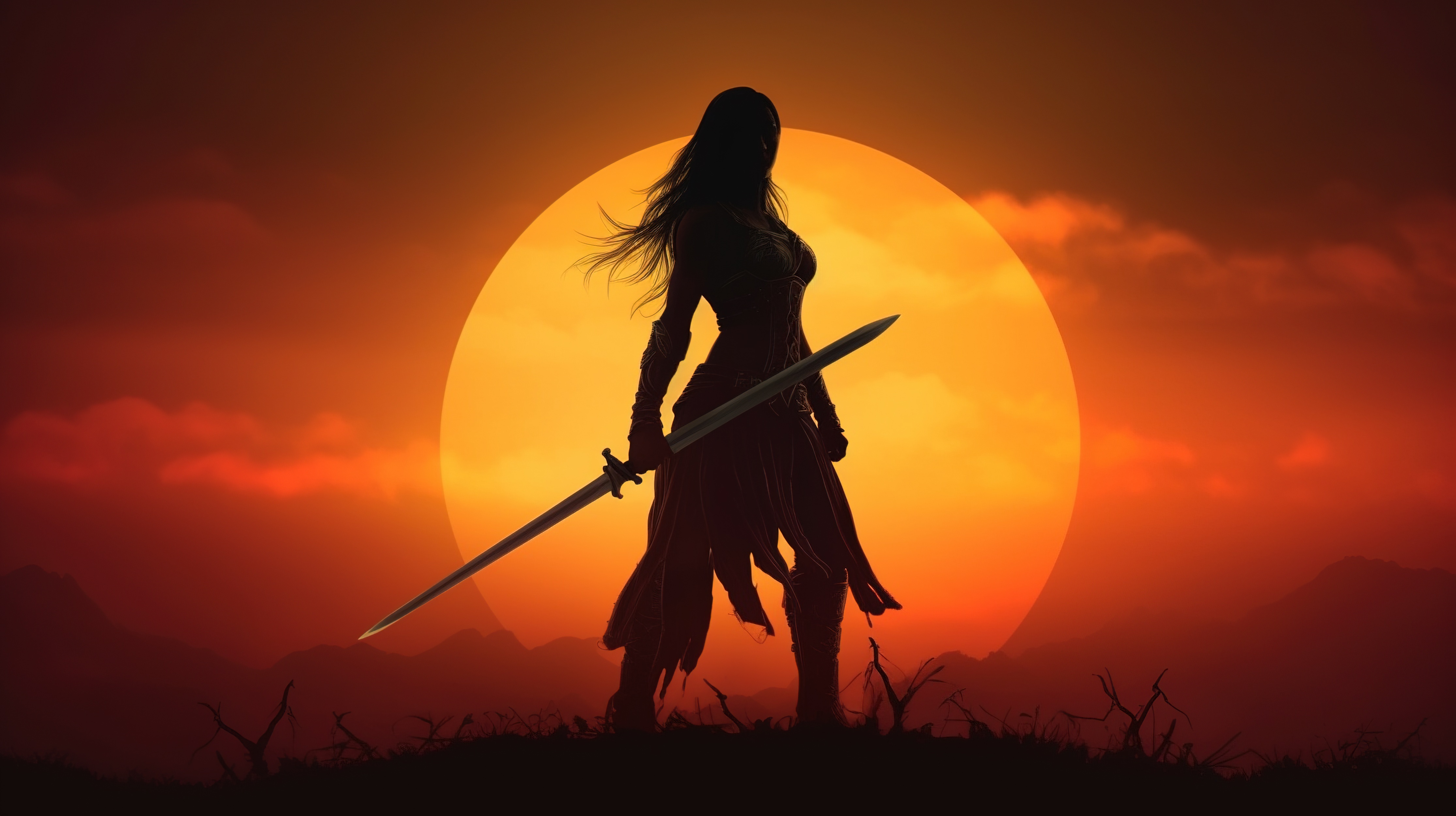 Warrior Woman Logo Stock Photos, Images and Backgrounds for Free Download