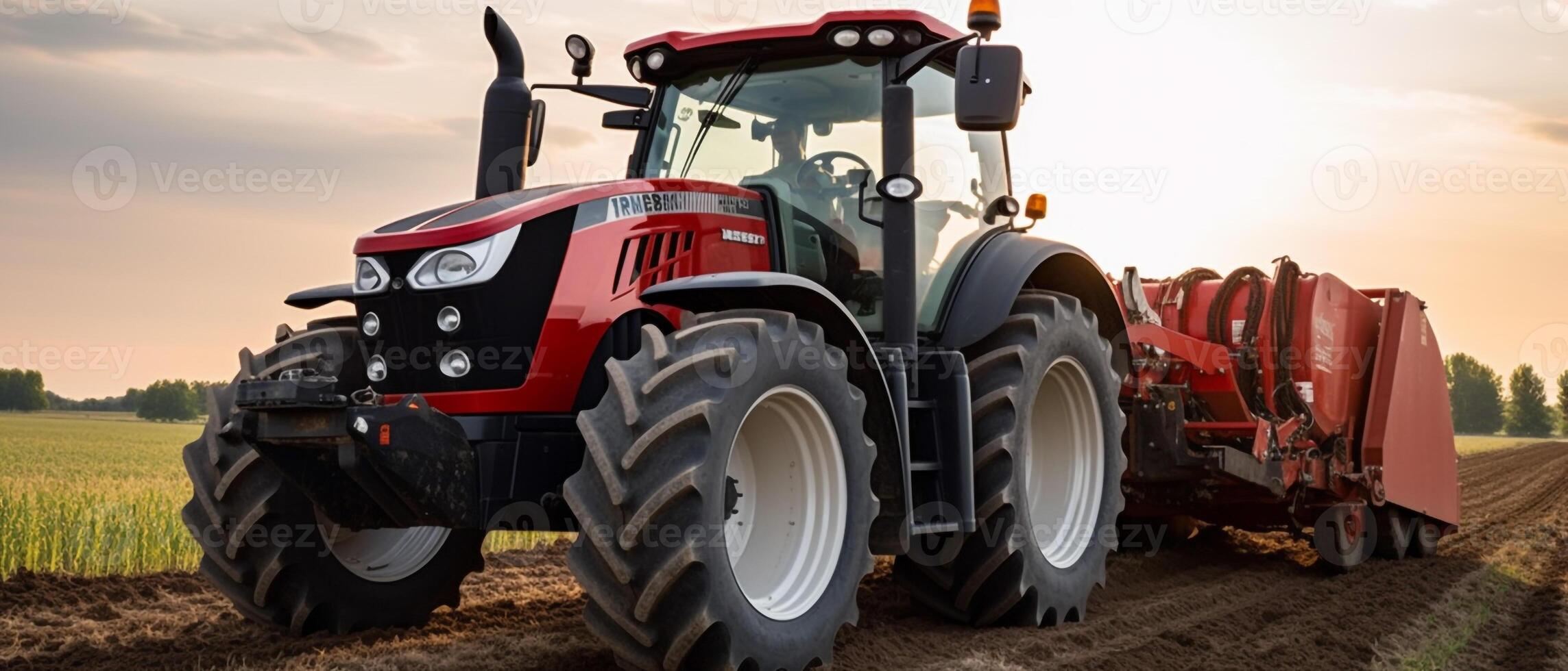 Tractor on the farm - modern agriculture equipment in field 23060793 ...