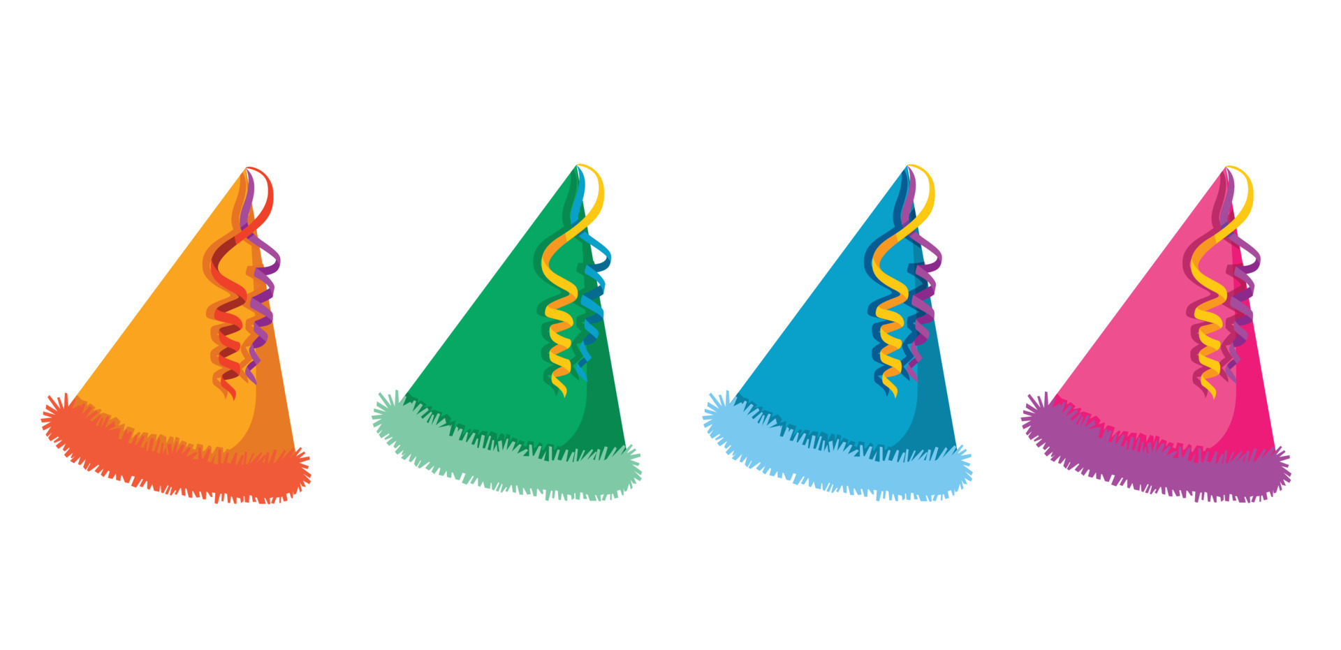 colorful party hat celebration element vector illustration 23061404 ...