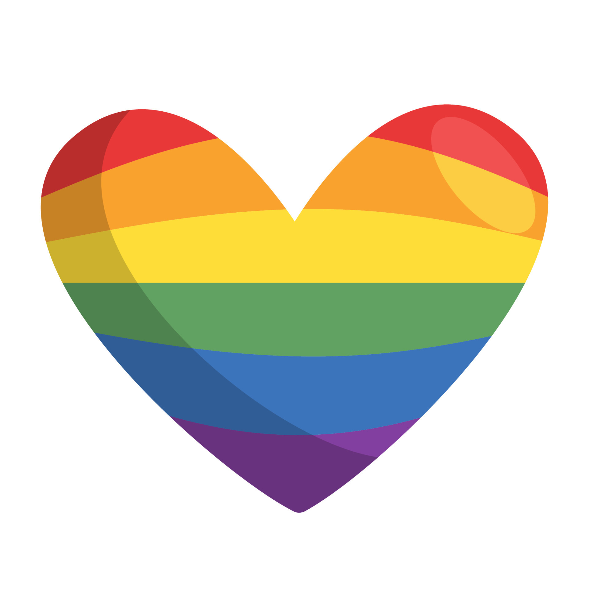 Lgbt Pride Heart Rainbow Flag Love Symbol Diversity And Freedom Flat