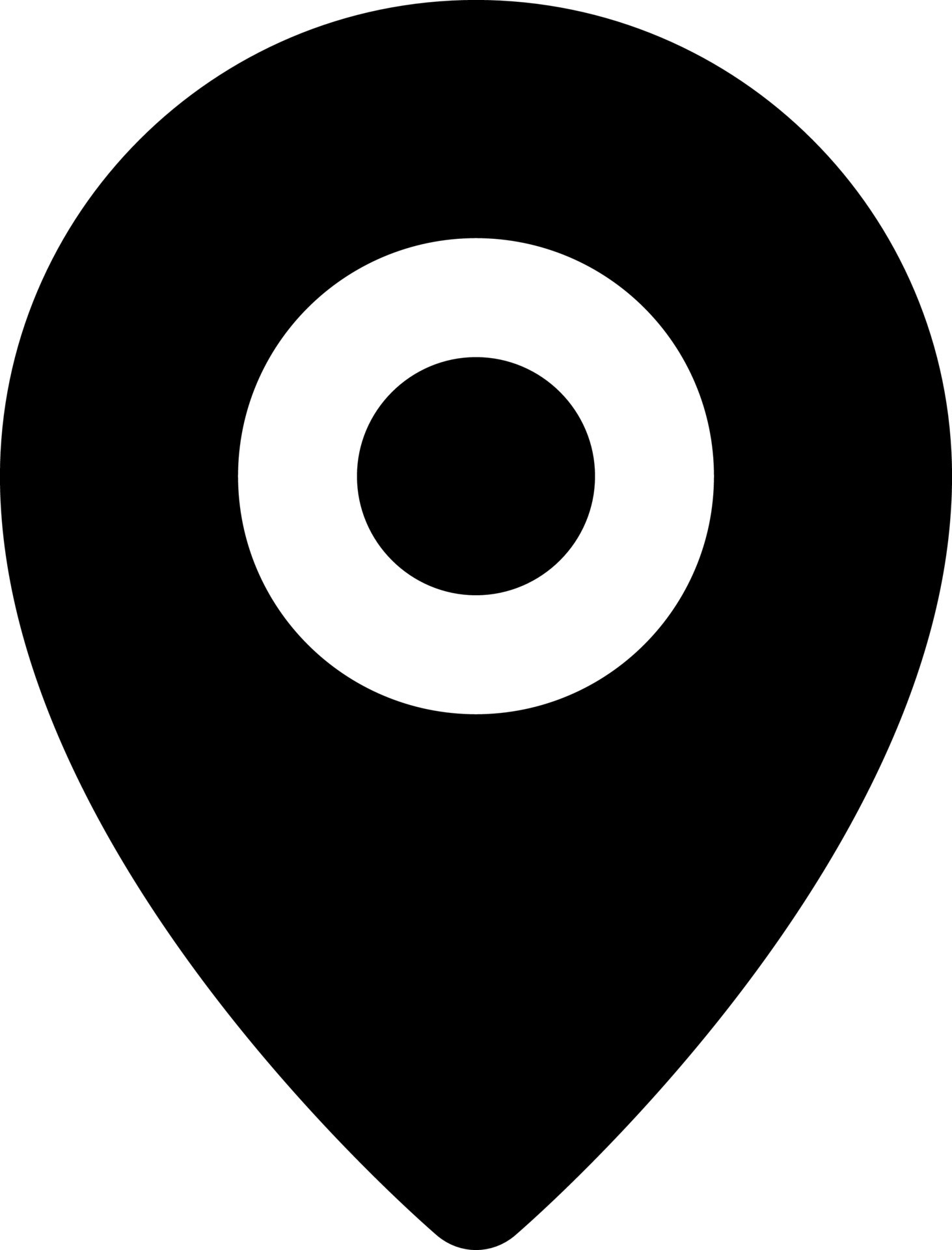 Location Pin Black Glyph Ui Icon Saving Spot On Map Search For Destination User Interface