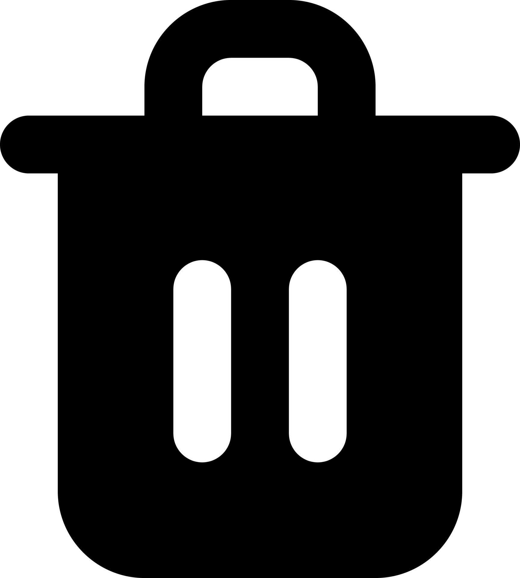 Trash can black glyph ui icon. Delete button. Recycle bin. Waste ...