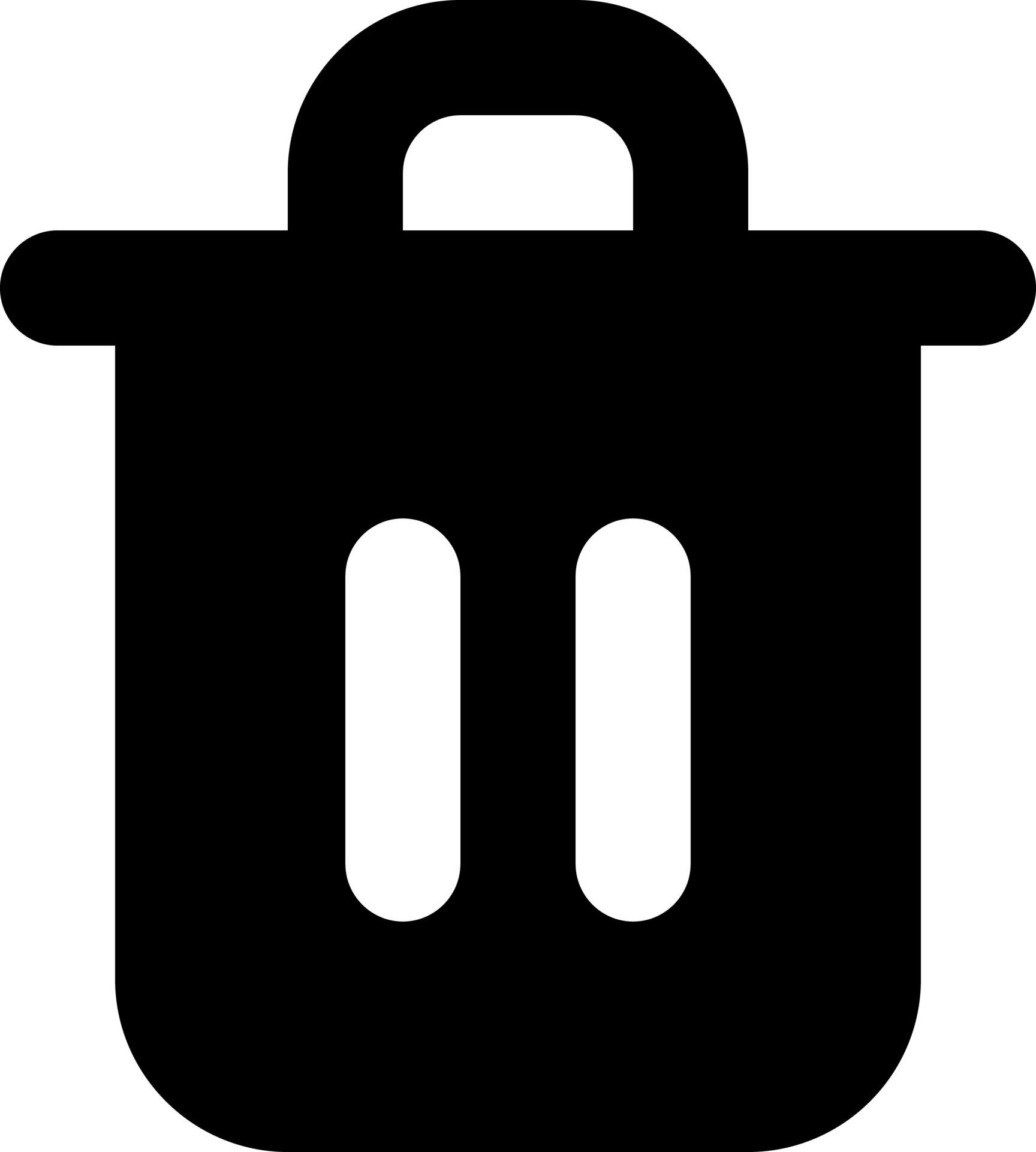 Trash can black glyph ui icon. Delete button. Recycle bin. Waste container. User interface ...