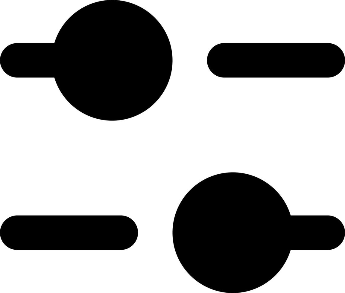 Horizontal adjust black glyph ui icon. Equalizer. Sound option. Volume control. User interface ...