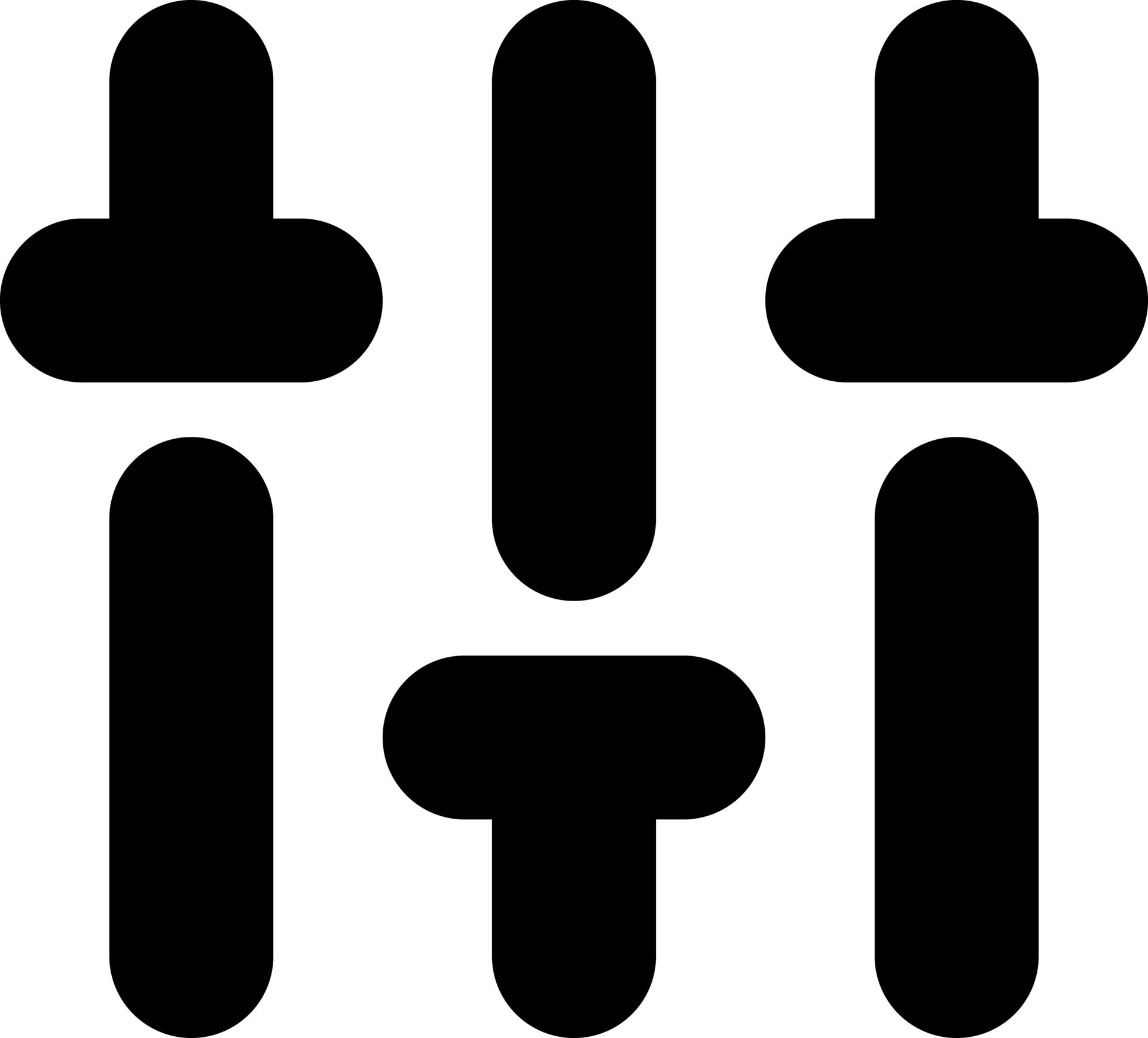 Vertical Adjustment Black Glyph Ui Icon Sound Control Music Level Adjust User Interface