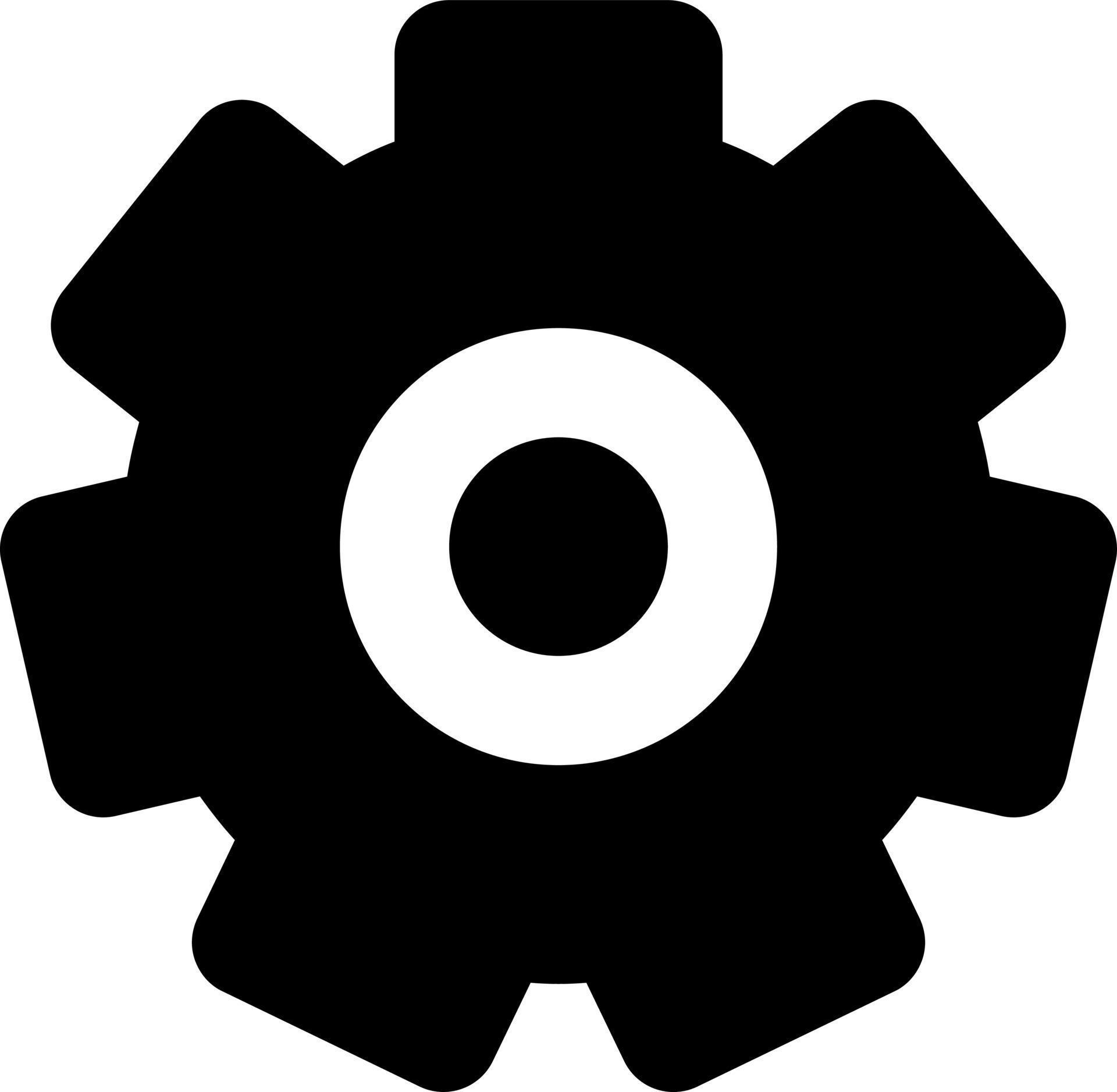 Settings Gear Black Glyph Ui Icon Device Configuration Developer Mode Setup User Interface