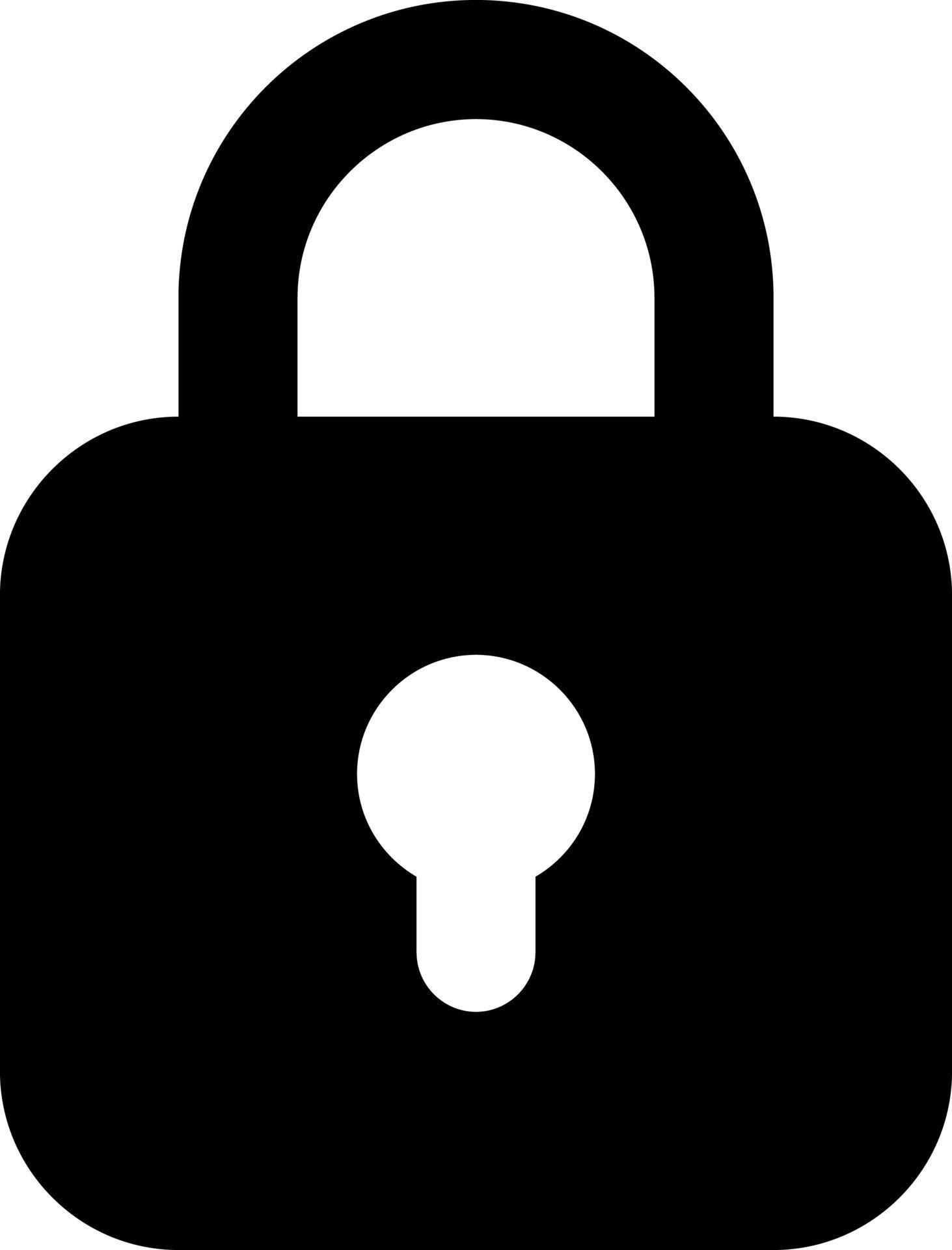 Locked Padlock Black Glyph Ui Icon Restrict Access Security Settings User Interface Design