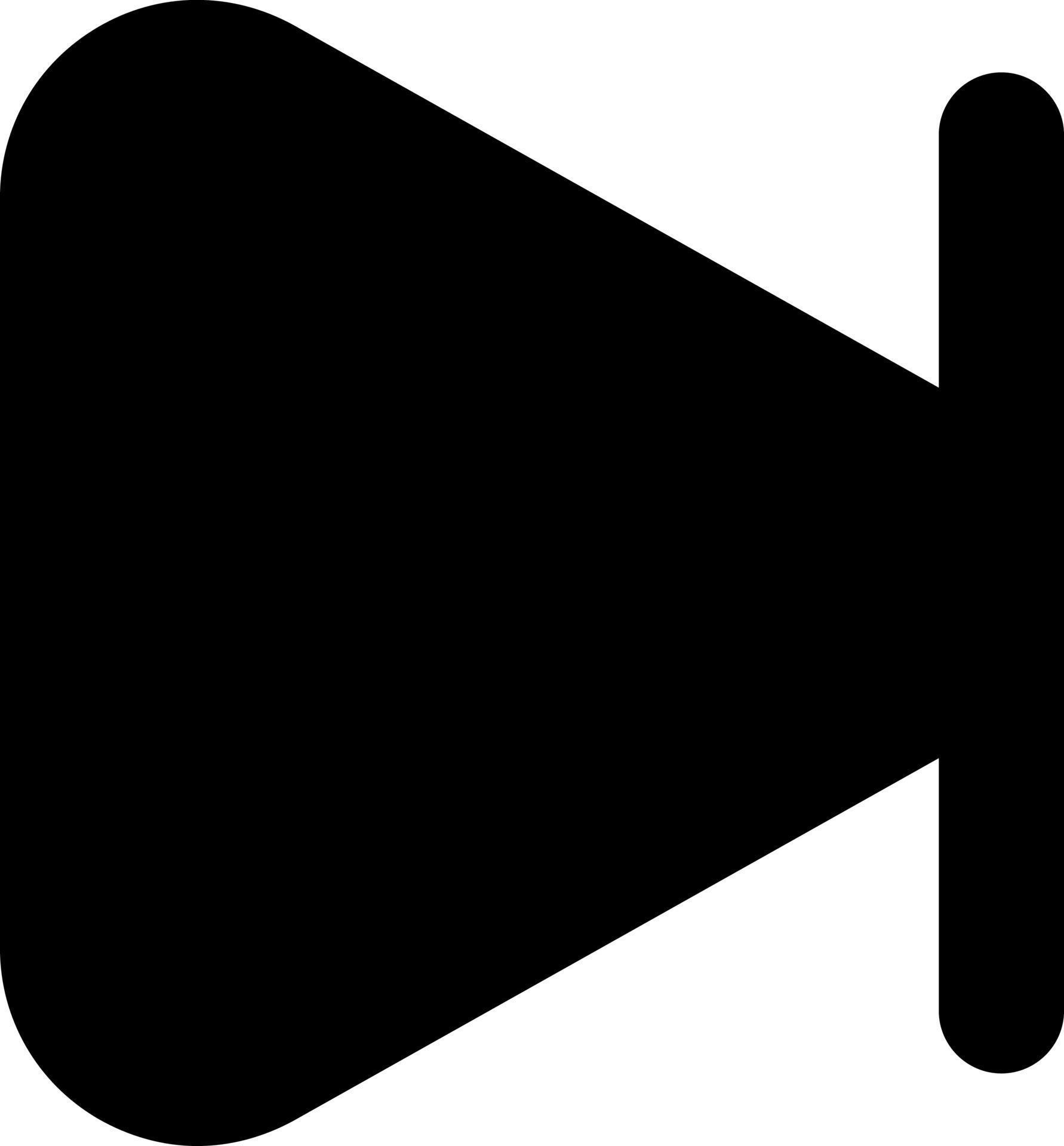 Skip next button black glyph ui icon. Music player bar. Playing multimedia file. User interface ...