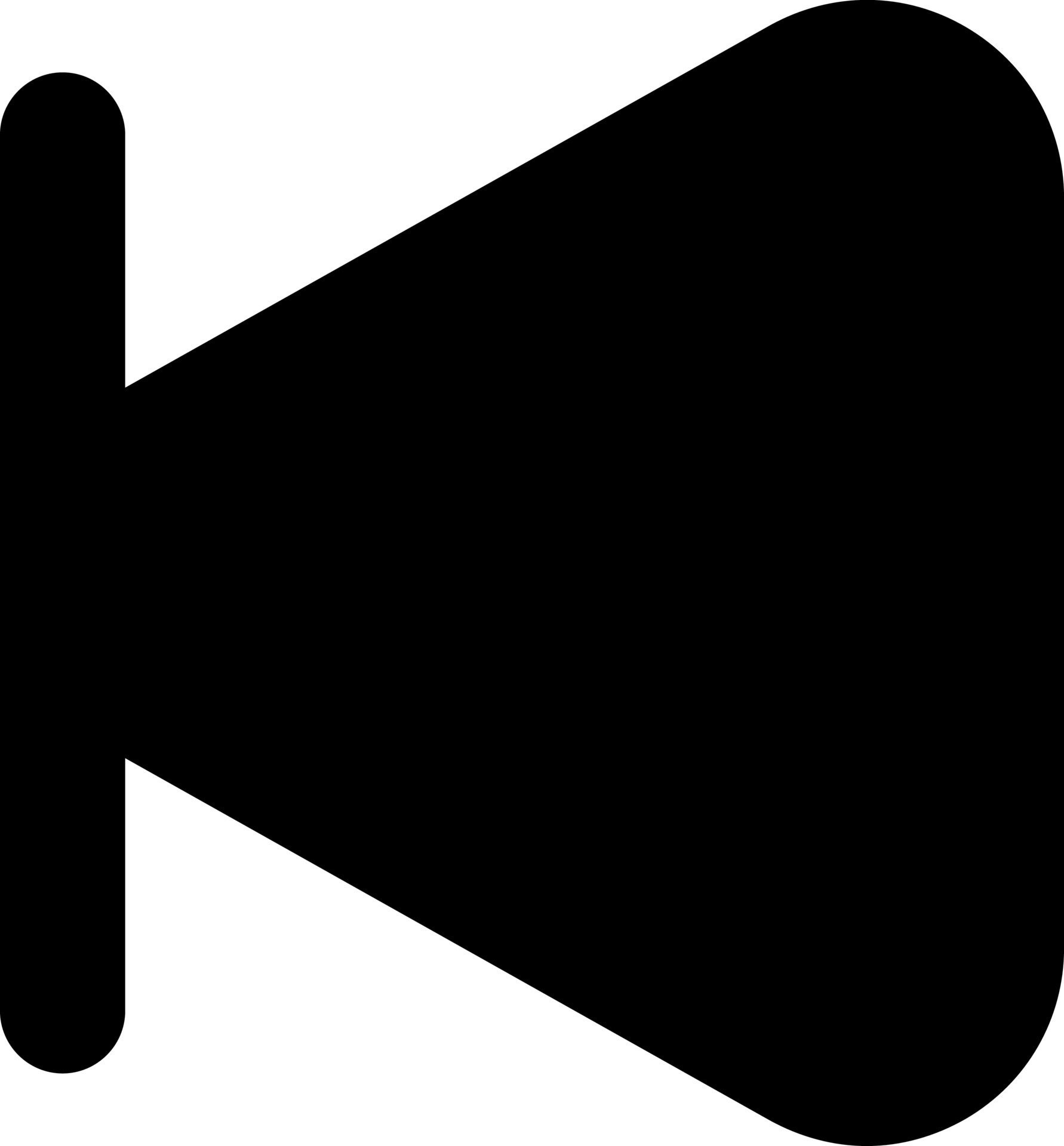 Skip previous button black glyph ui icon. Music player. Playing multimedia file. User interface ...