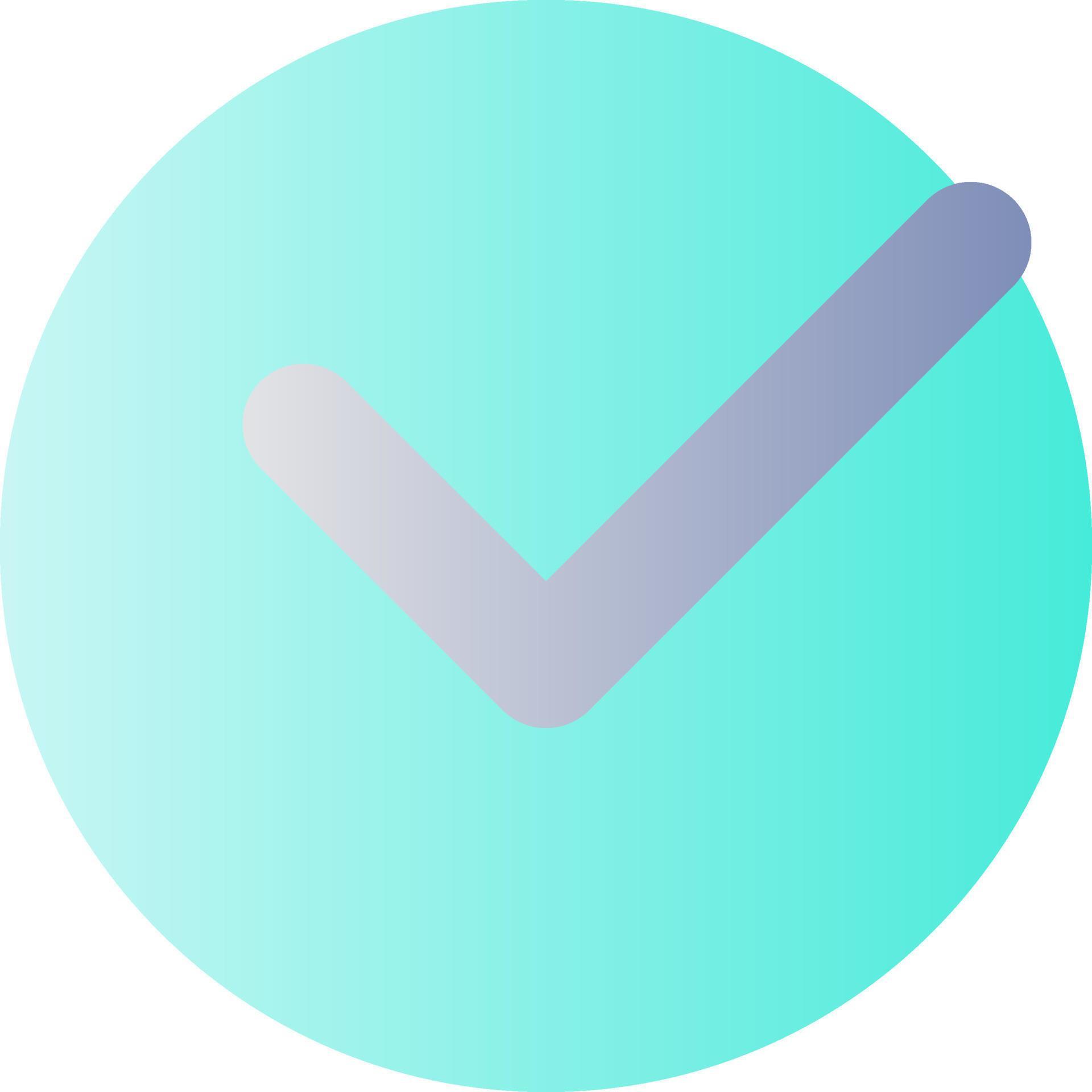 Accept button flat gradient color ui icon. Approve changes. Toolbar control element. Single ...