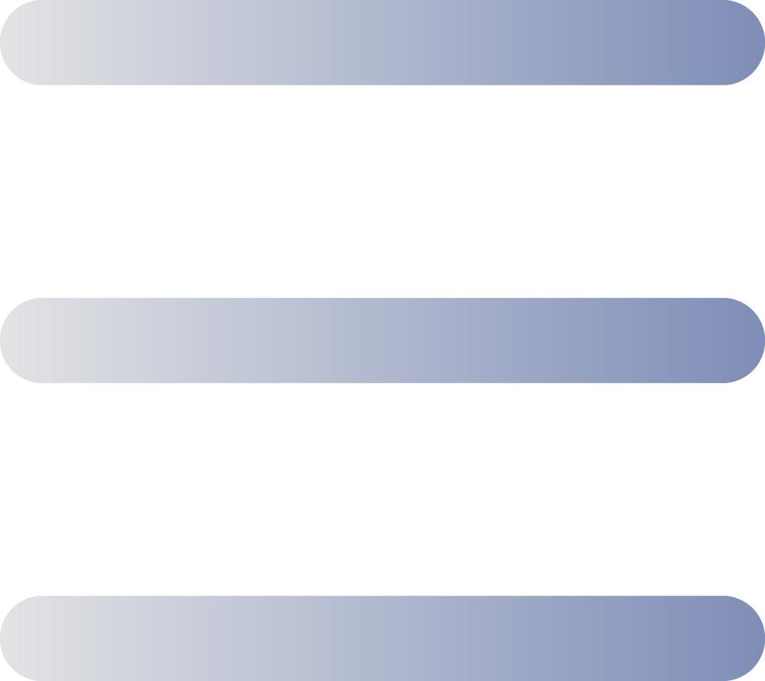Hamburger Like Menu Flat Gradient Color Ui Icon Three Lines More Options Navigation Button