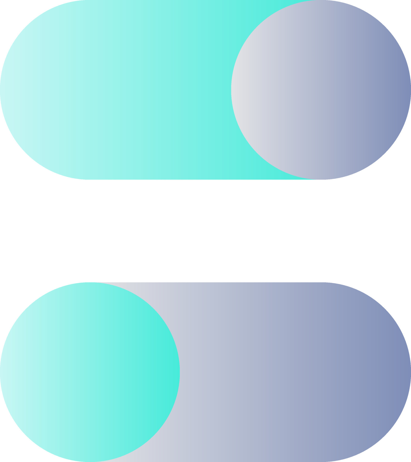 Switch on and off buttons flat gradient color ui icon. Changing settings. Shifting between two ...
