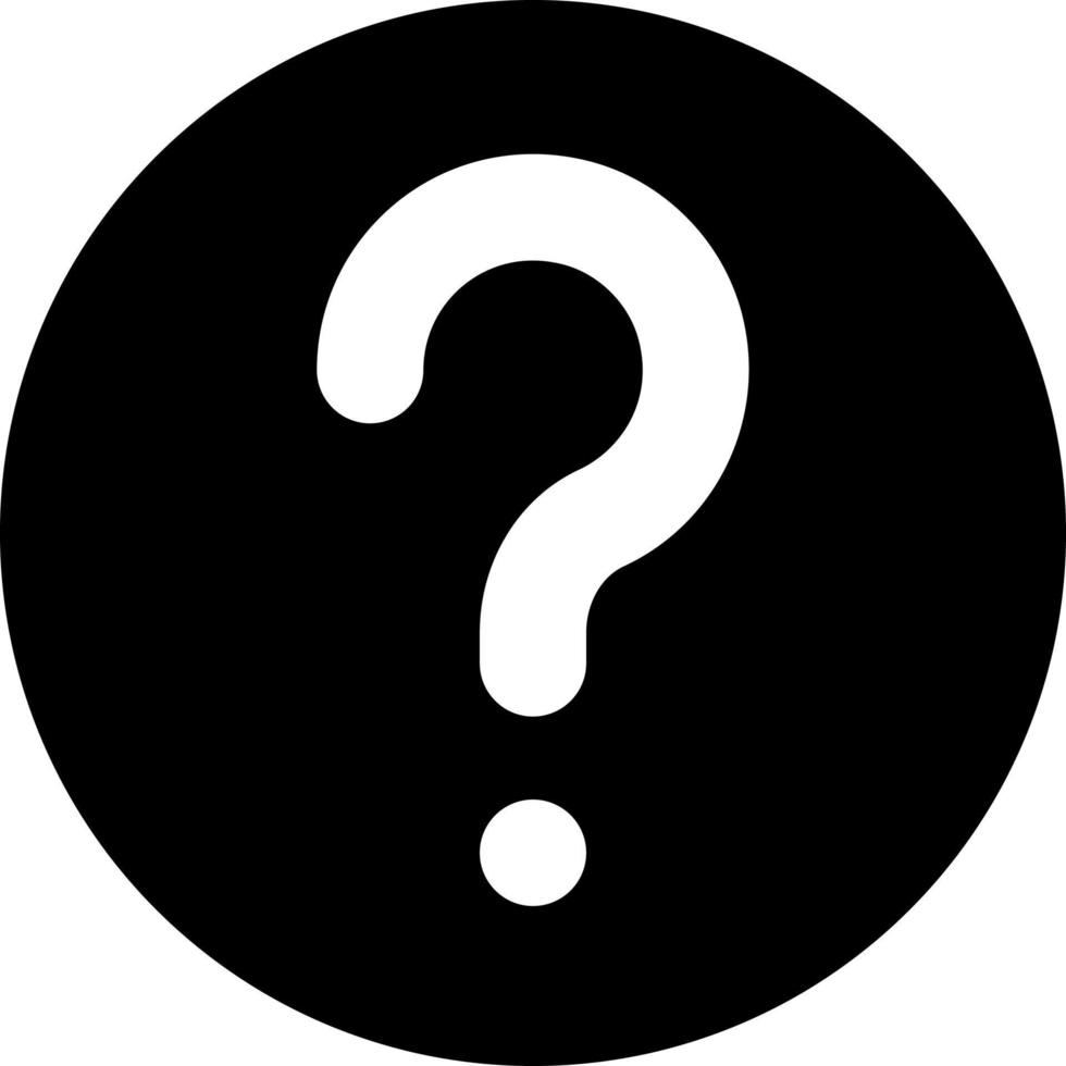 Question mark black glyph ui icon. Identify unknown device. Support. Fix problem. User interface ...