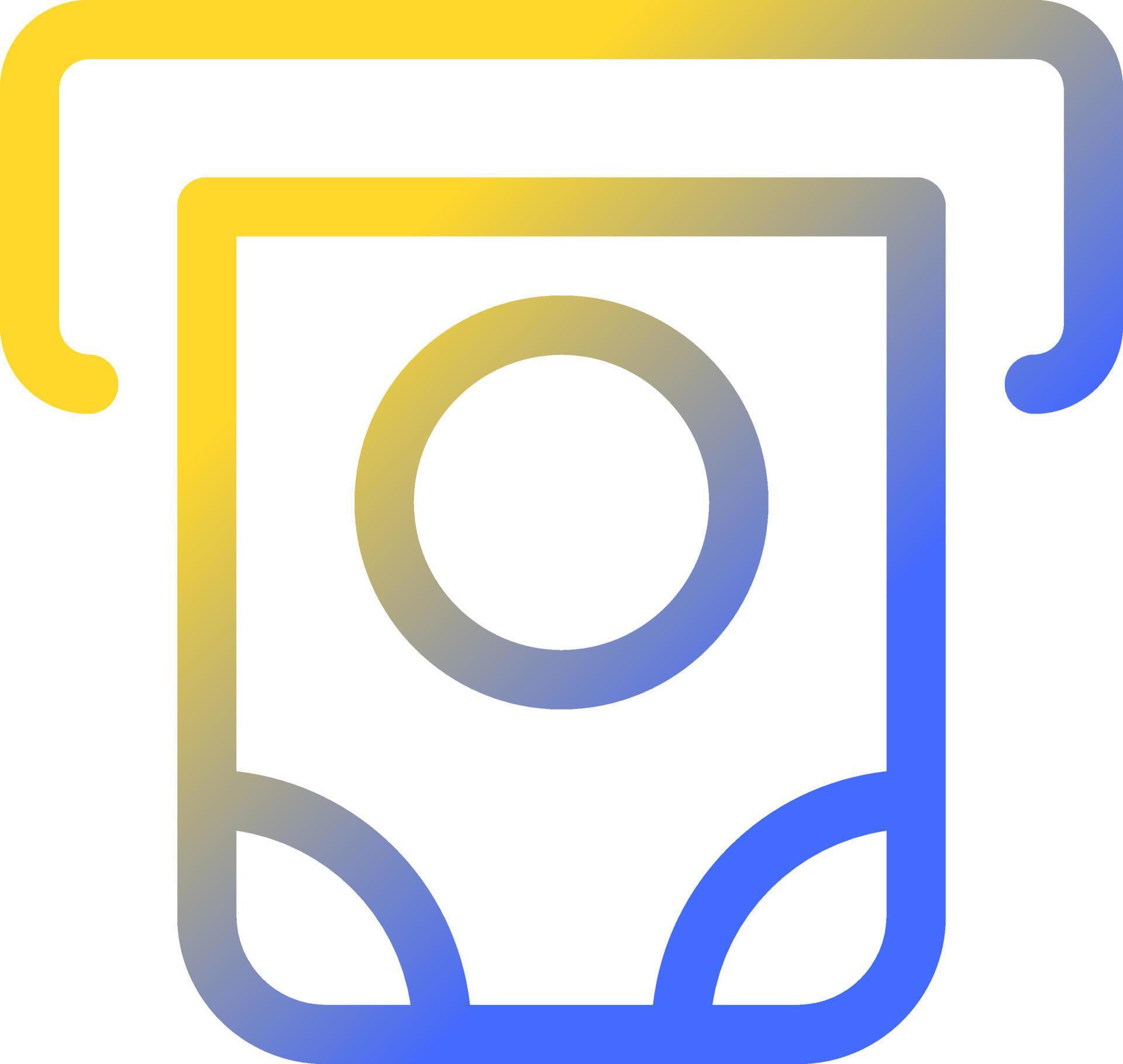 Money Dispenser Pixel Perfect Gradient Linear Ui Icon Automated Teller