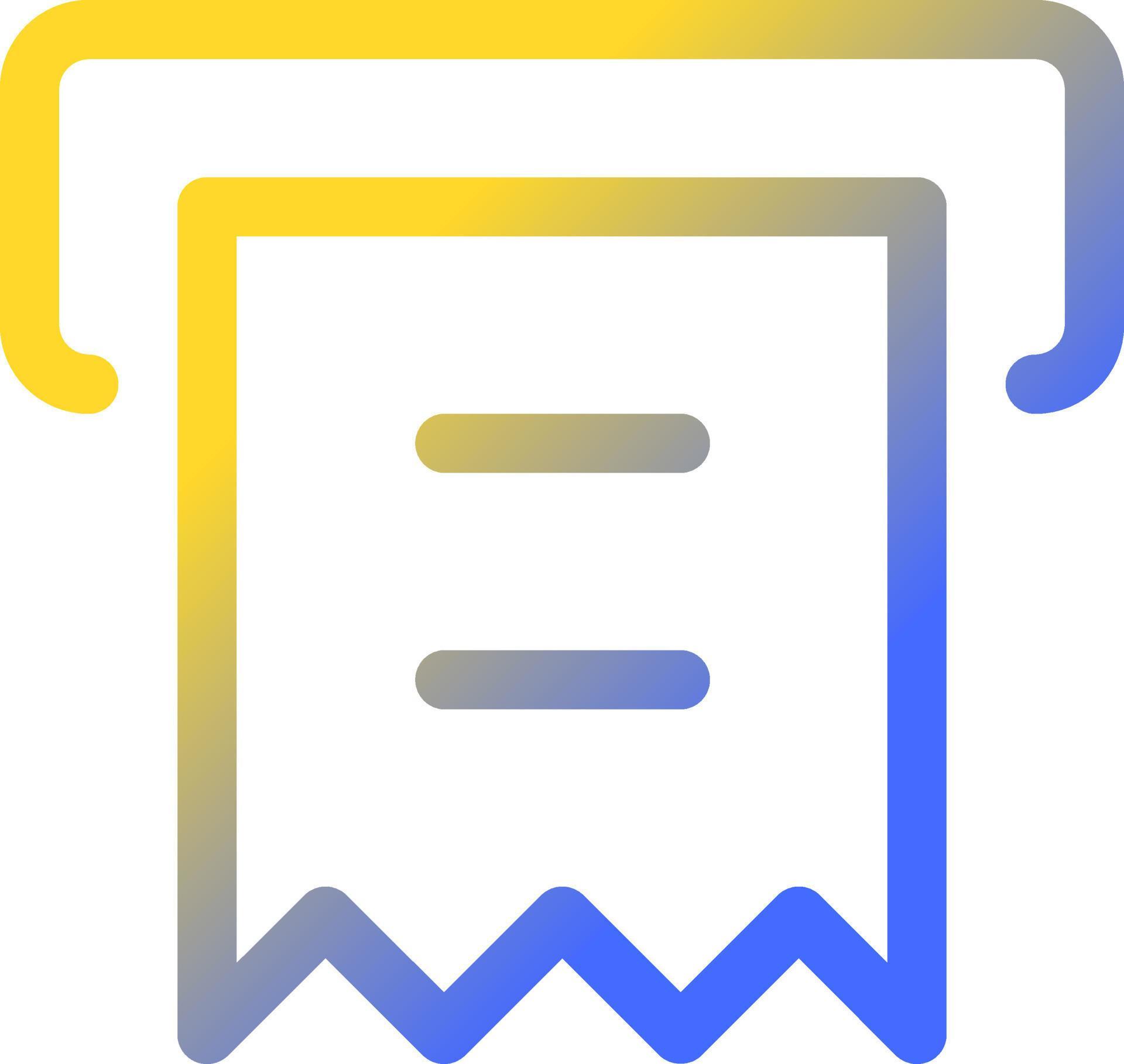 Receipt Printer Pixel Perfect Gradient Linear Ui Icon Automated Teller Machine Financial
