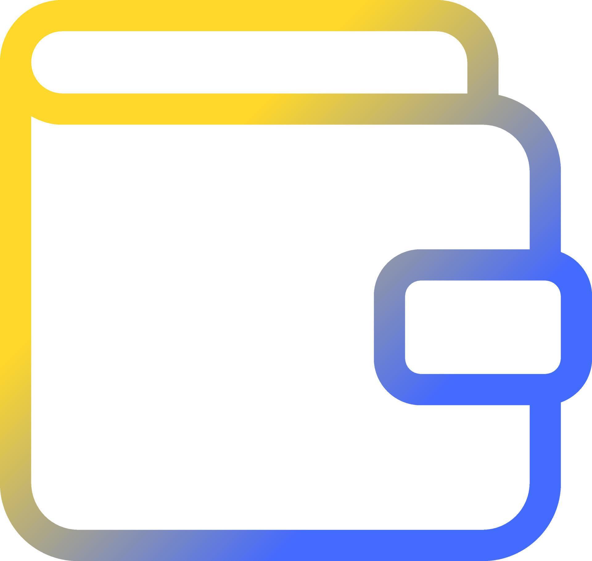 Wallet pixel perfect gradient linear ui icon. Personal bank account. Banking and finance. Money ...