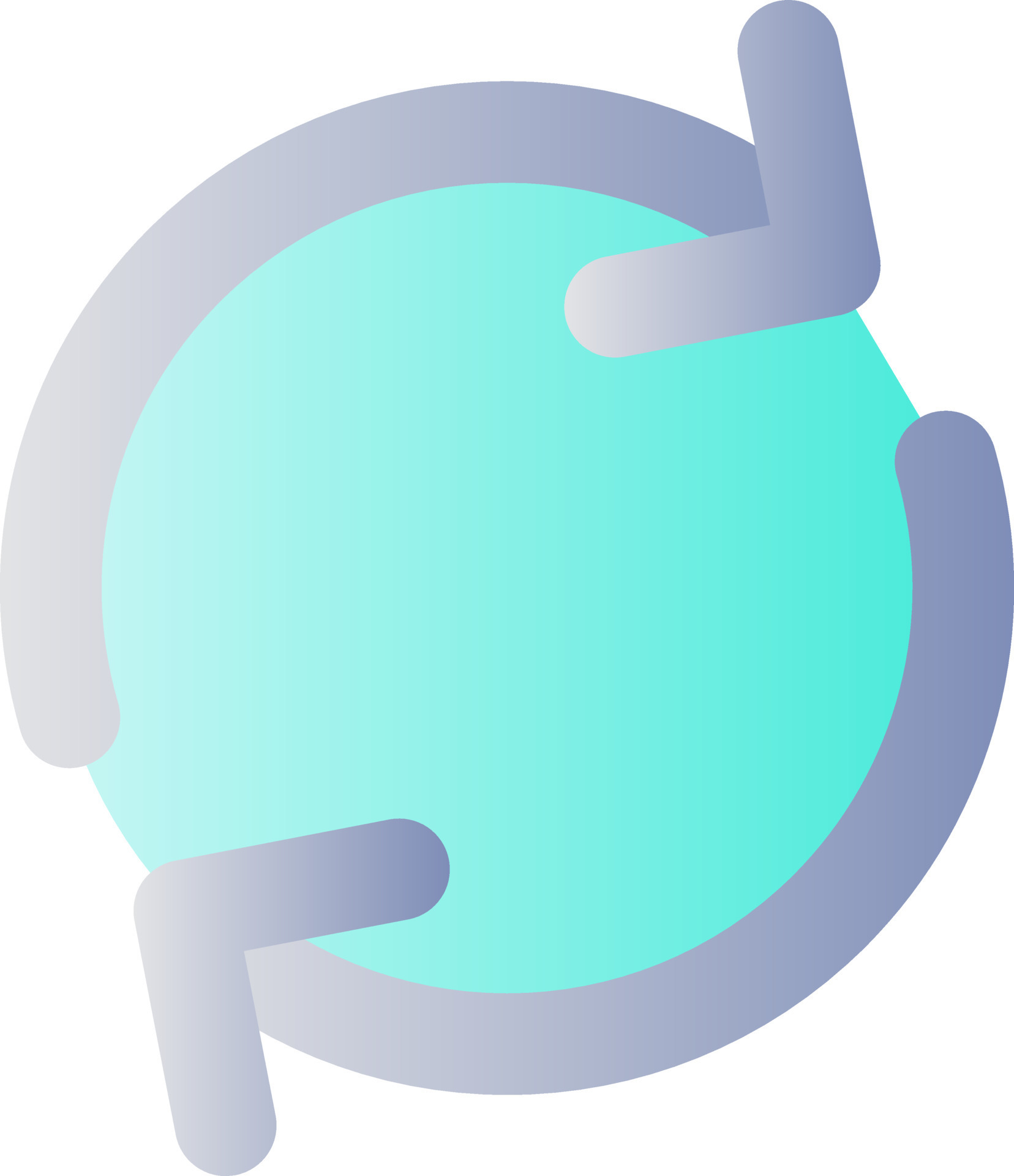 Synchronization Flat Gradient Color Ui Icon Rotating Arrows Sync Process Docking With Mobile