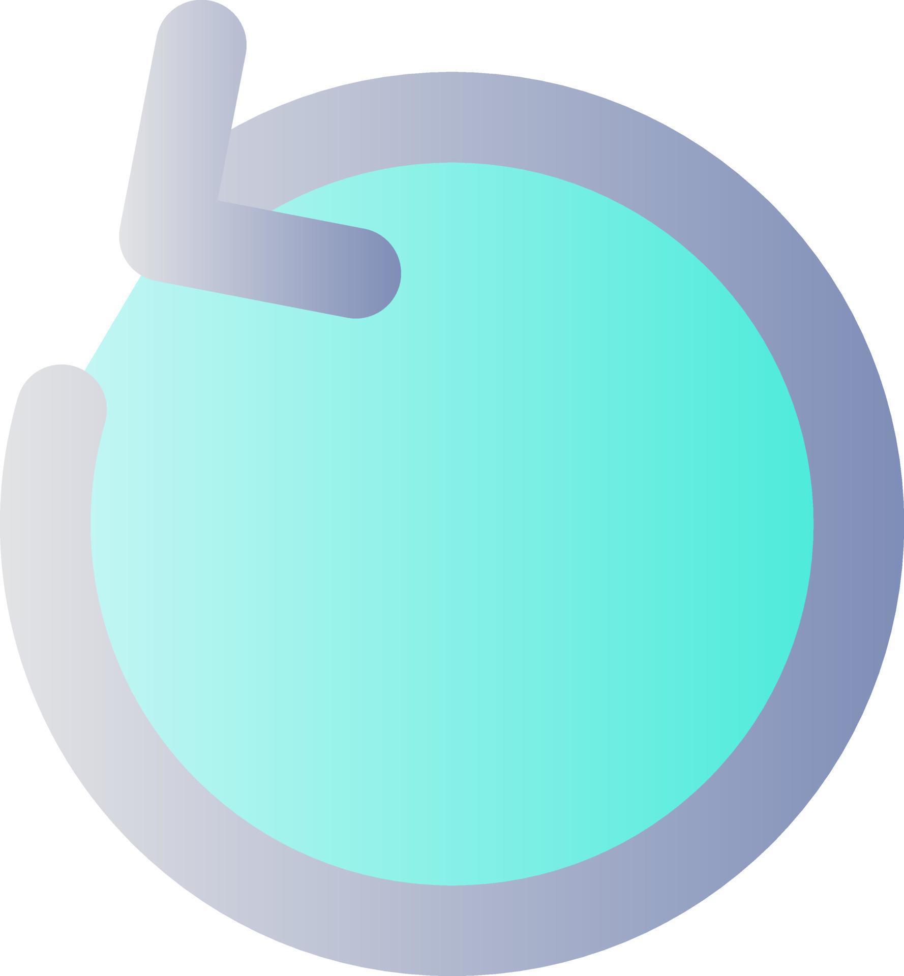 Turn Flat Gradient Color Ui Icon Refresh Page Rotating Arrow Previous Decision Counter