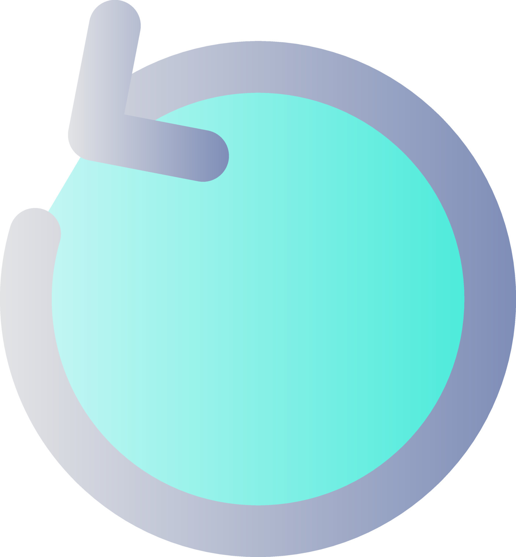 Turn Flat Gradient Color Ui Icon Refresh Page Rotating Arrow Previous Decision Counter