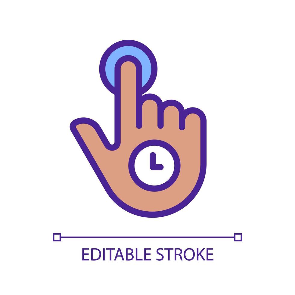 Hold Gesture Pixel Perfect Rgb Color Icon Long Press Touchscreen Control Smartphone