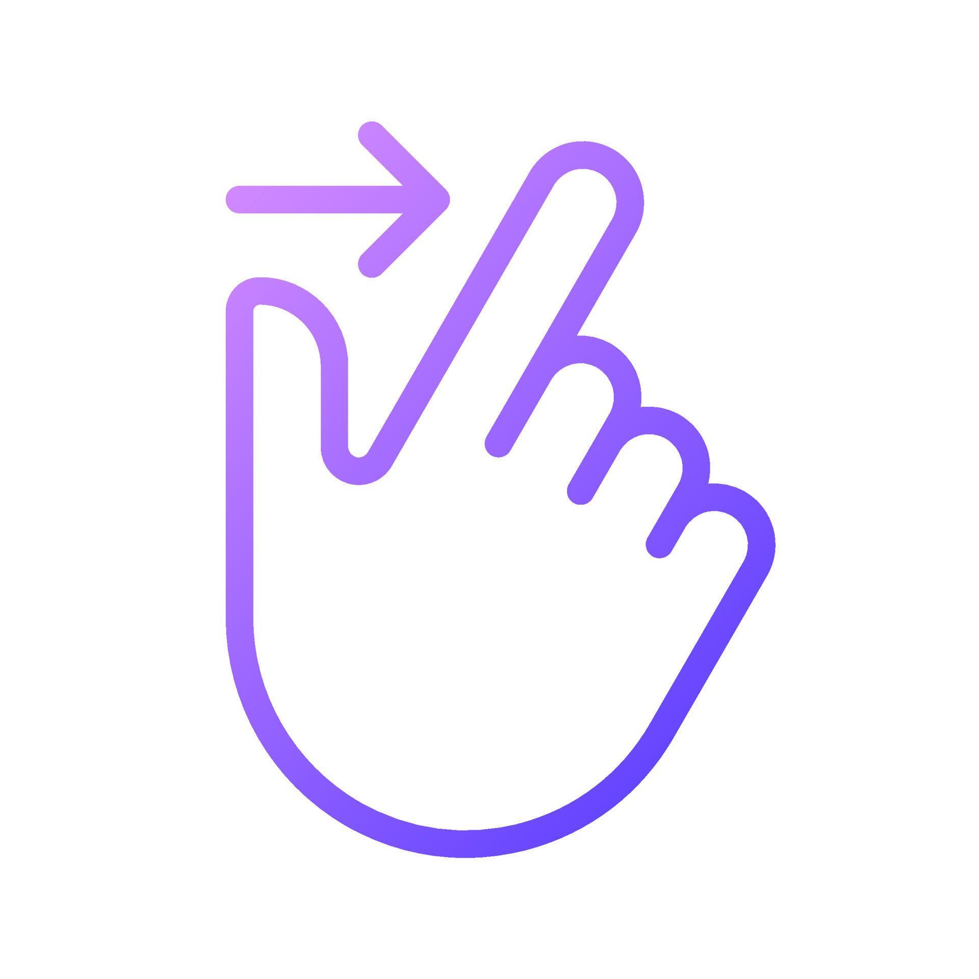 Edge swipe gradient linear vector icon. Touchscreen control. Open additional options. Tablet ...