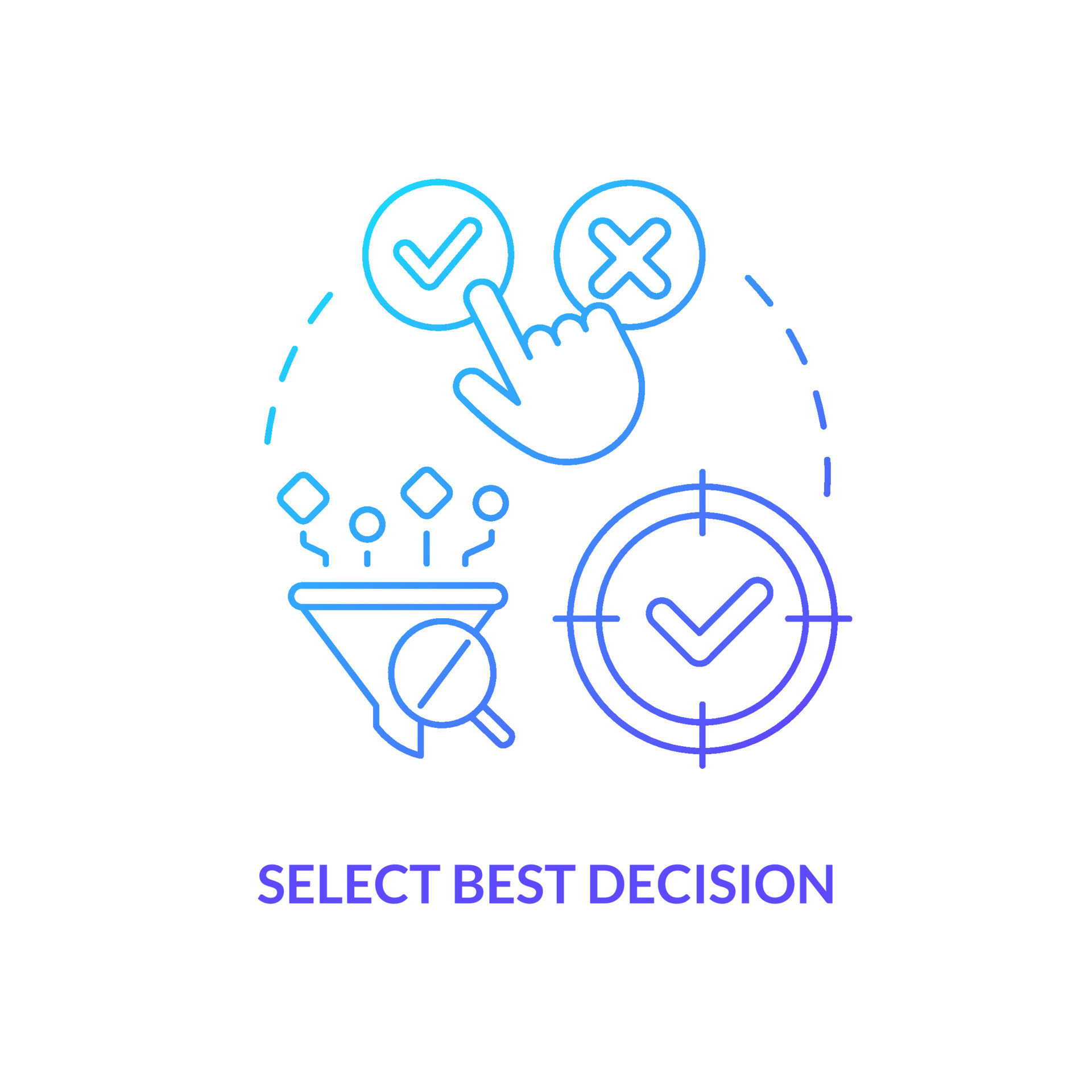 Select best decision blue gradient concept icon. Analysis solutions ... Select best decision blue gradient concept icon. Analysis solutions ...