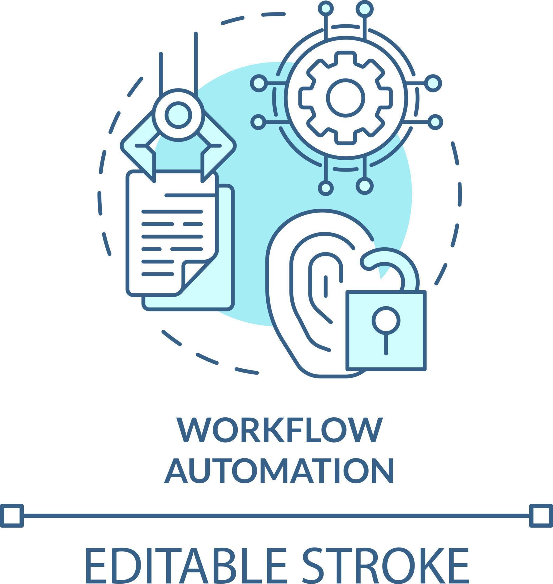 Workflow Automation Turquoise Concept Icon Manage Identities Abstract