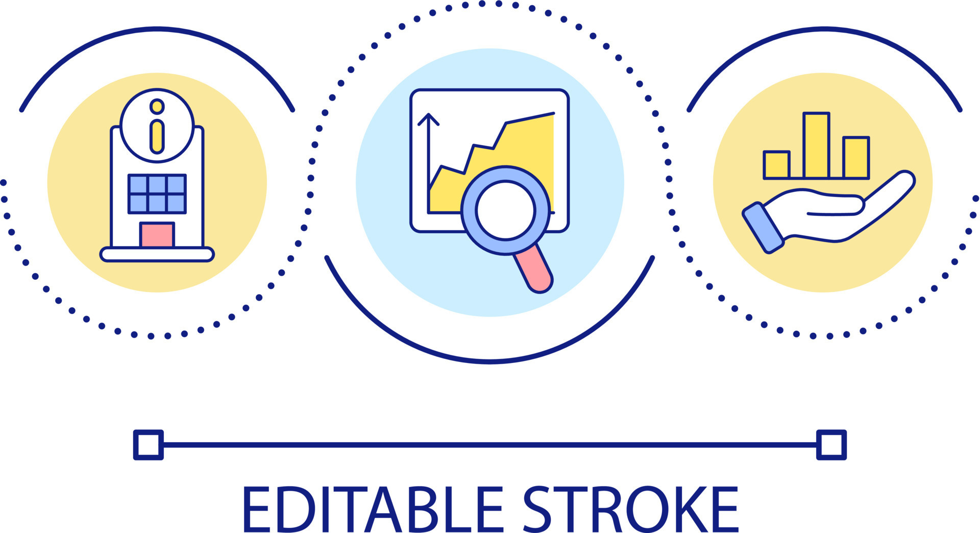 Make research loop concept icon. Business investigation and evaluation ...