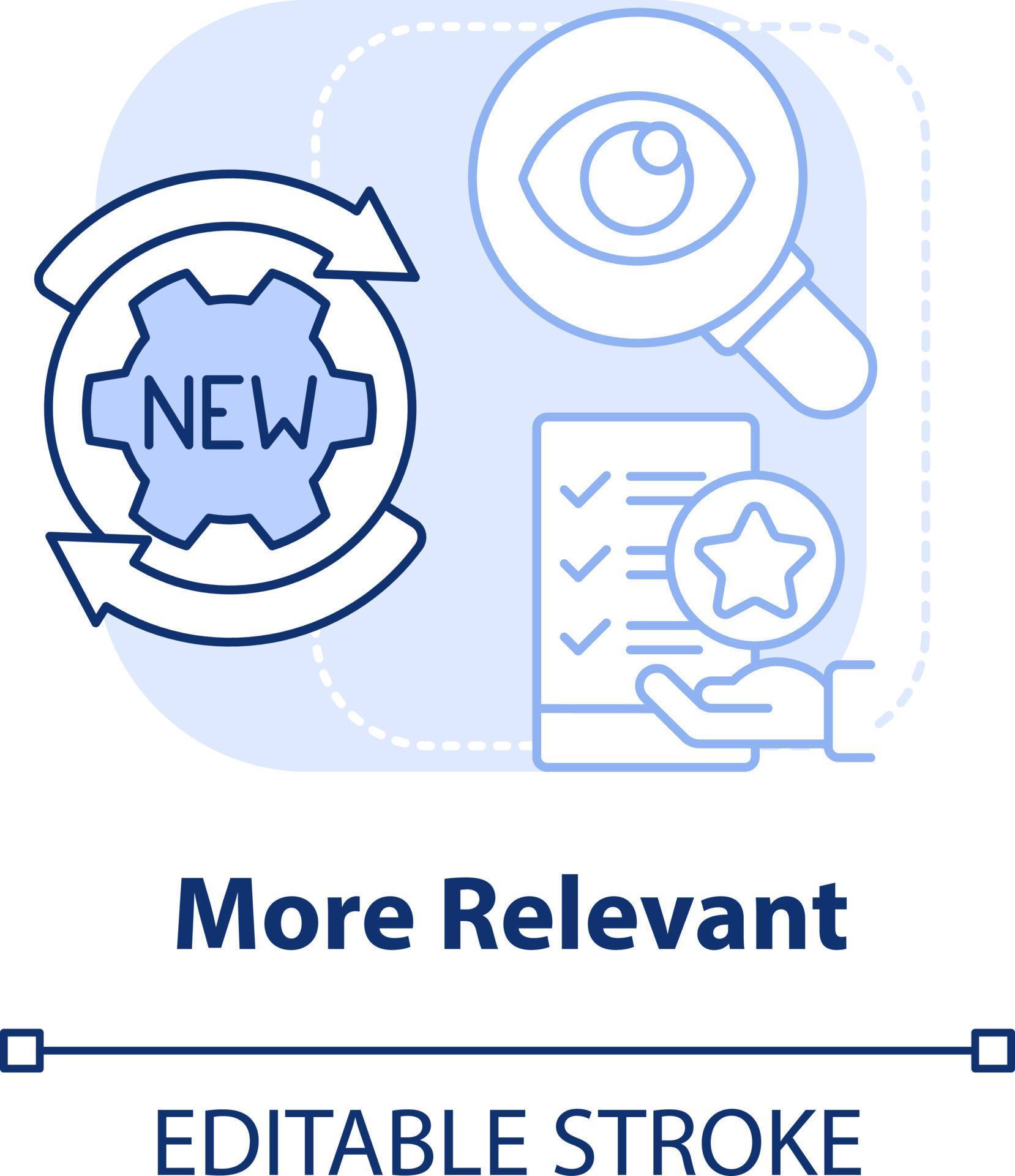More relevant light blue concept icon. Implement new strategy ... More relevant light blue concept icon. Implement new strategy ...