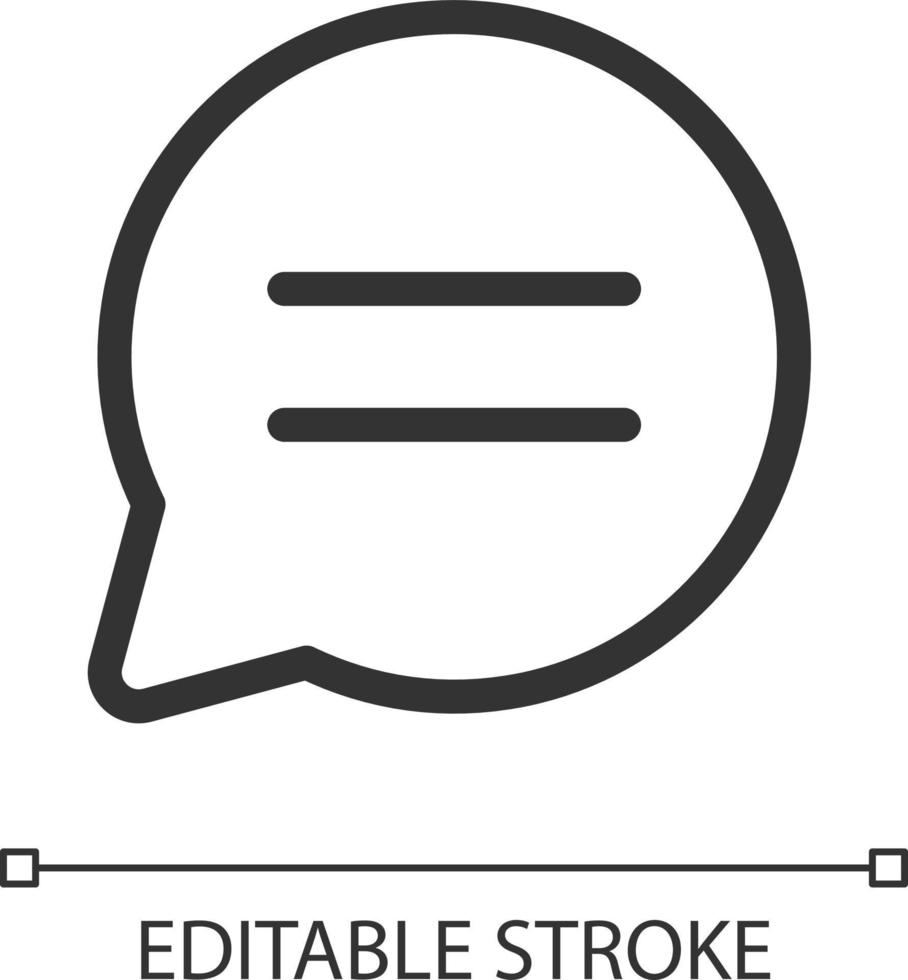 Buyer-to-seller chat pixel perfect linear ui icon. Real-time communication. Live conversation ...