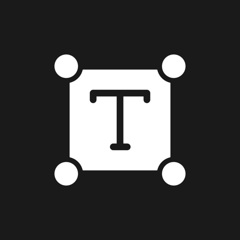 Text Dark Mode Glyph Ui Icon Simple Filled Line Element User