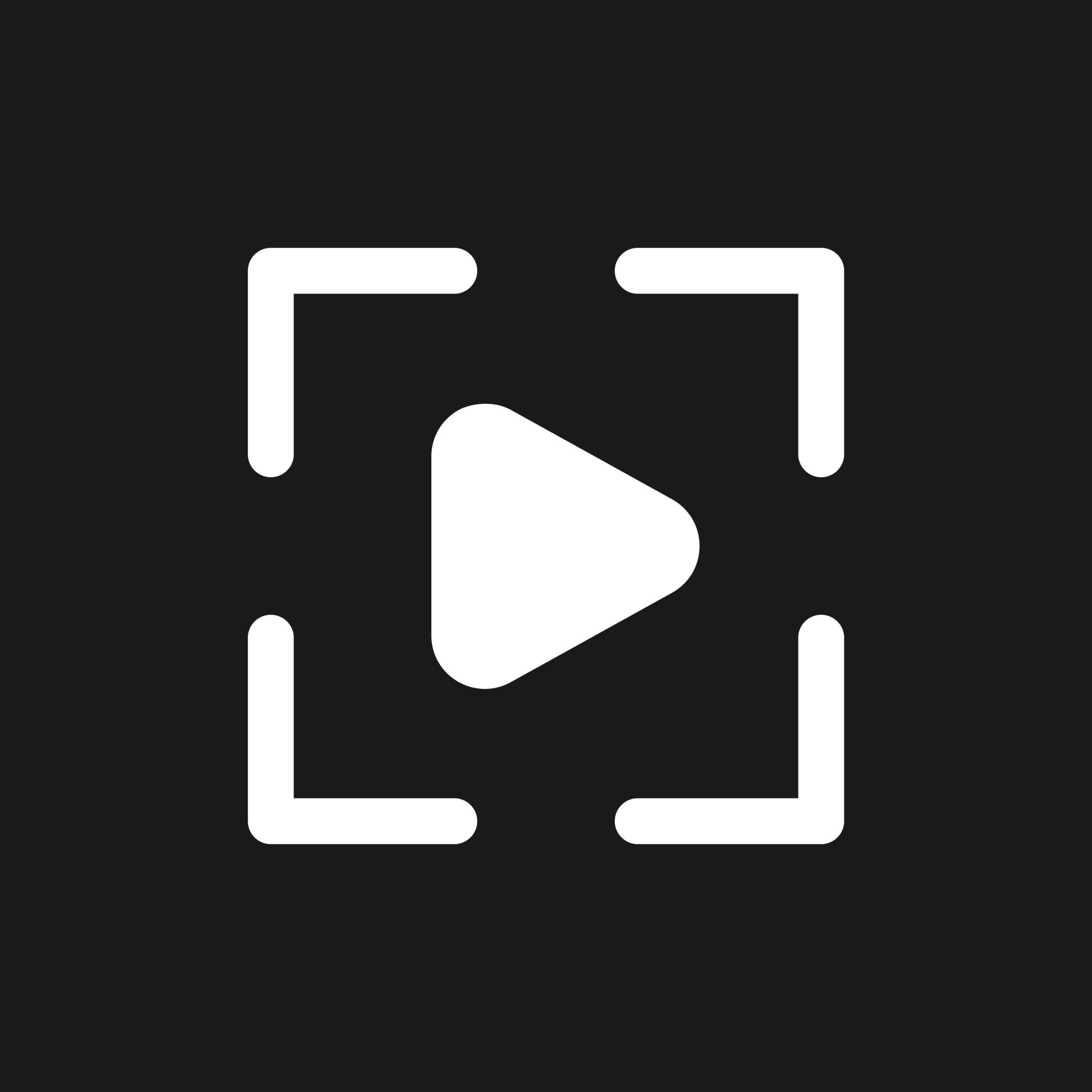 Video mode dark mode glyph ui icon. Editor. Simple filled line element. User interface design ...