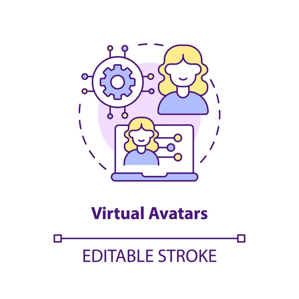 Virtual Avatars Concept Icon Realistic Models Synthetic Data Solution