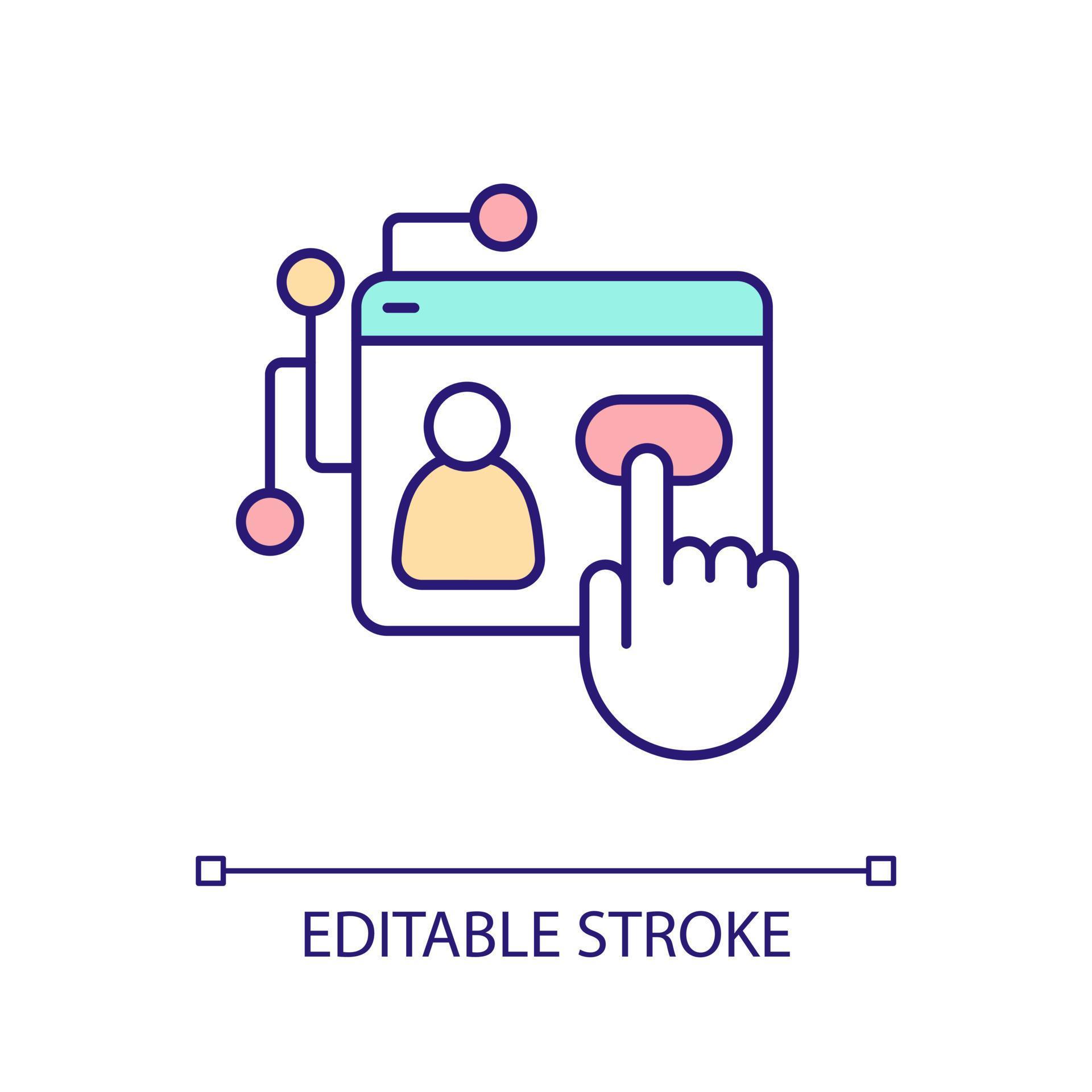 Recruitment Technology Ecosystem Rgb Color Icon Hiring System Hr Solution Computing Program