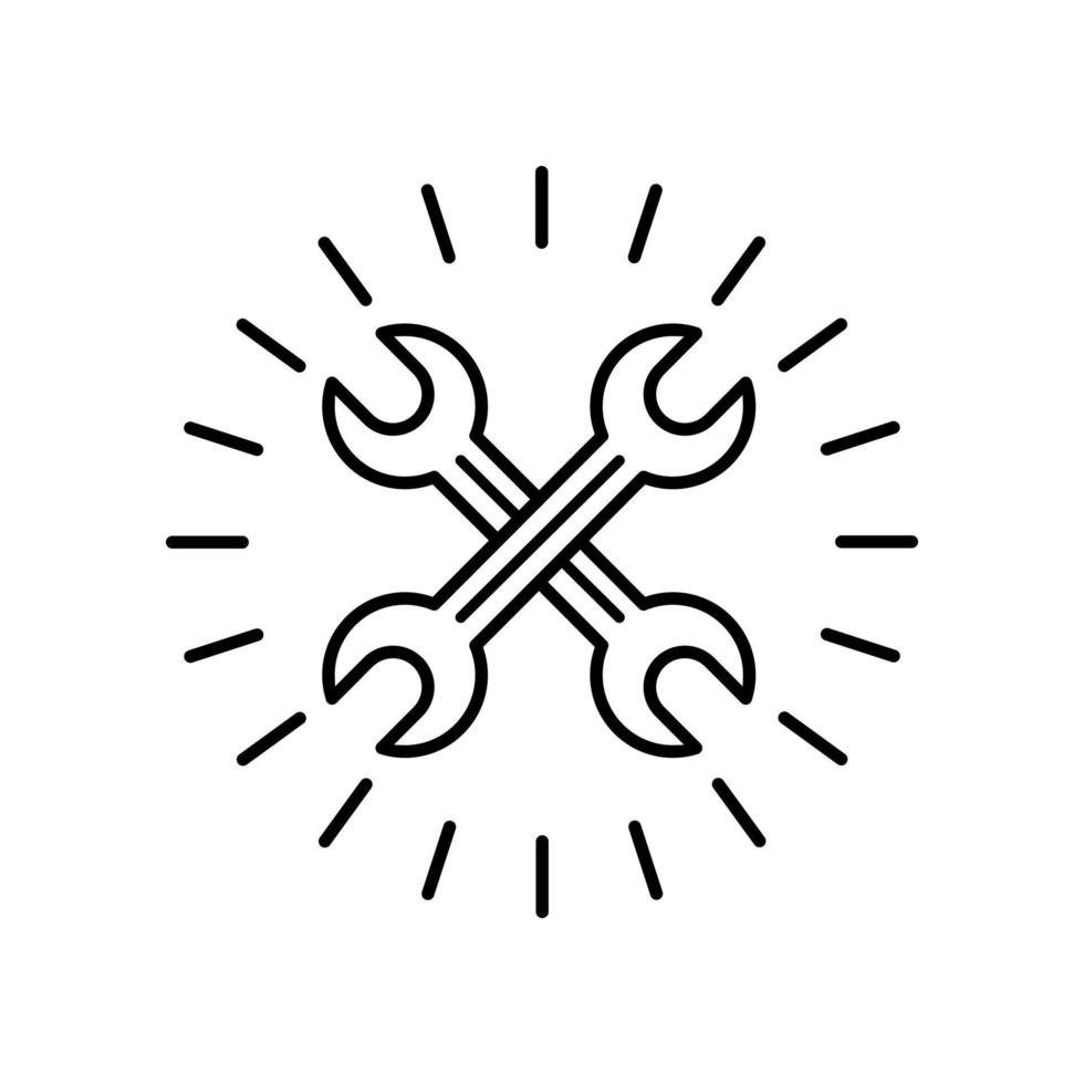 reparar icono vector. herramienta ilustración signo. Servicio centrar símbolo. 23077720 Vector ...